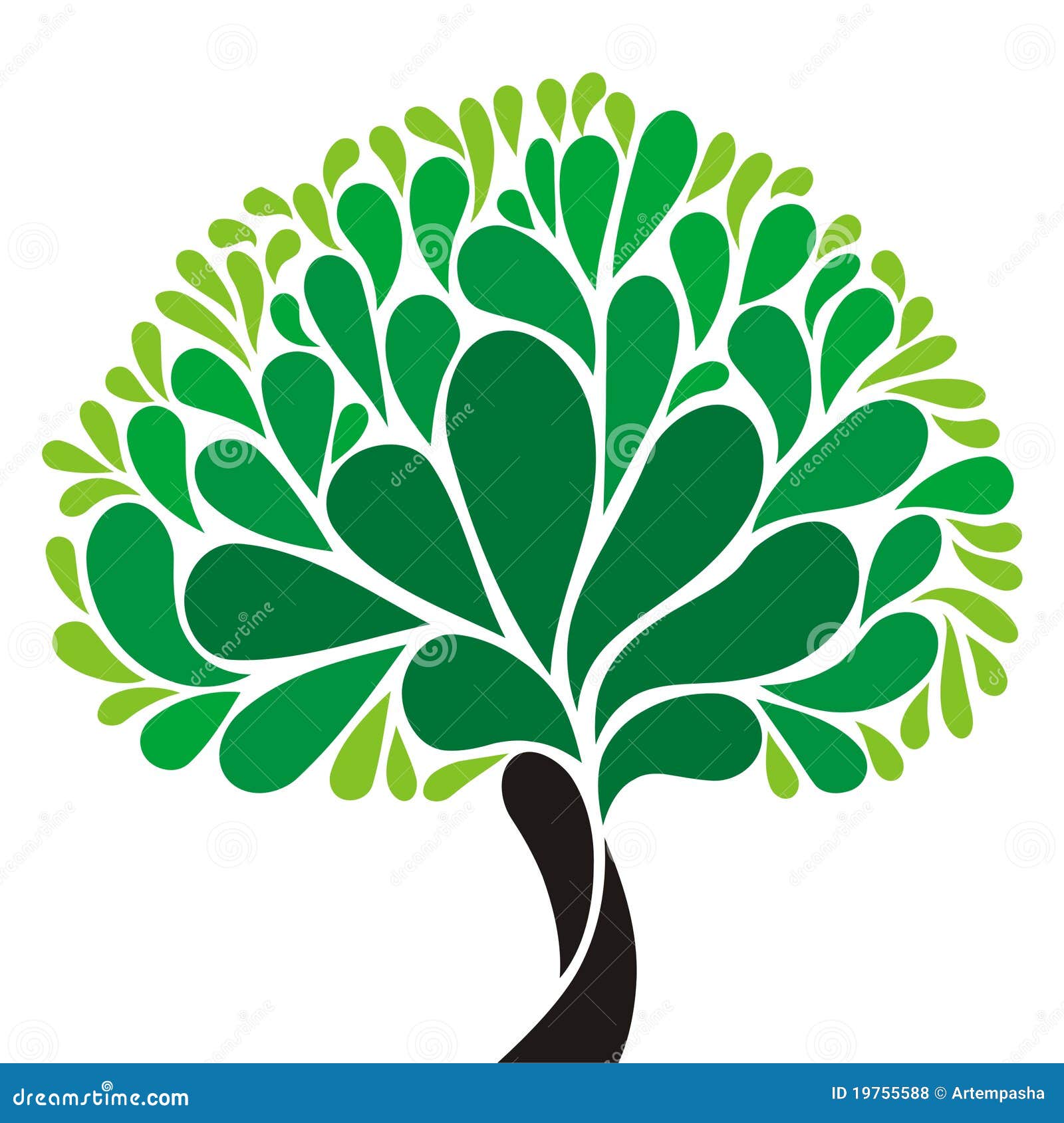 Involute Leaf Shape Vintage Illustration | CartoonDealer.com #163284176