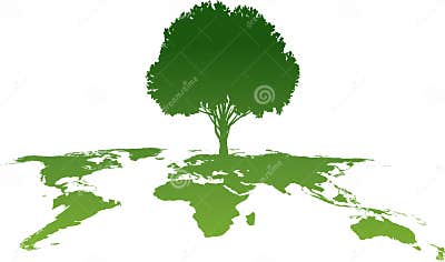 Green tree Atlas stock vector. Illustration of life, nature - 6755566