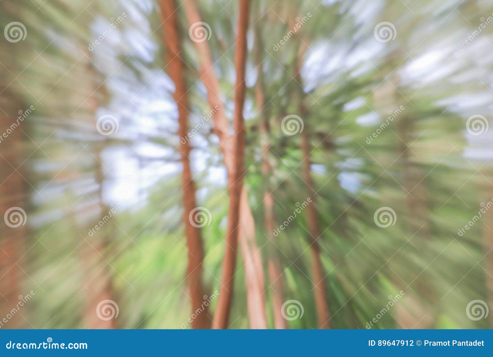 Green of Tree Blurred Background, Speed Zoom Effect Stock Photo - Image ...