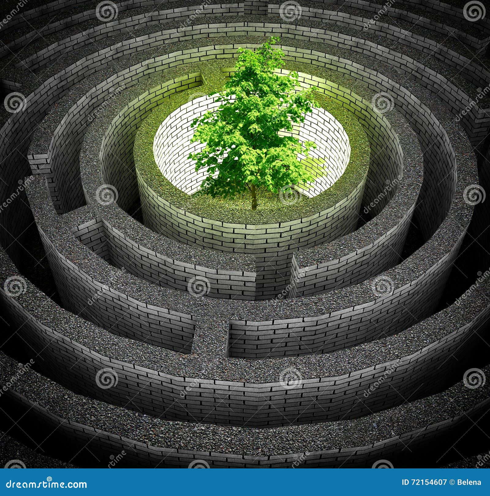 Green tree stock illustration. Illustration of decoration - 72154607