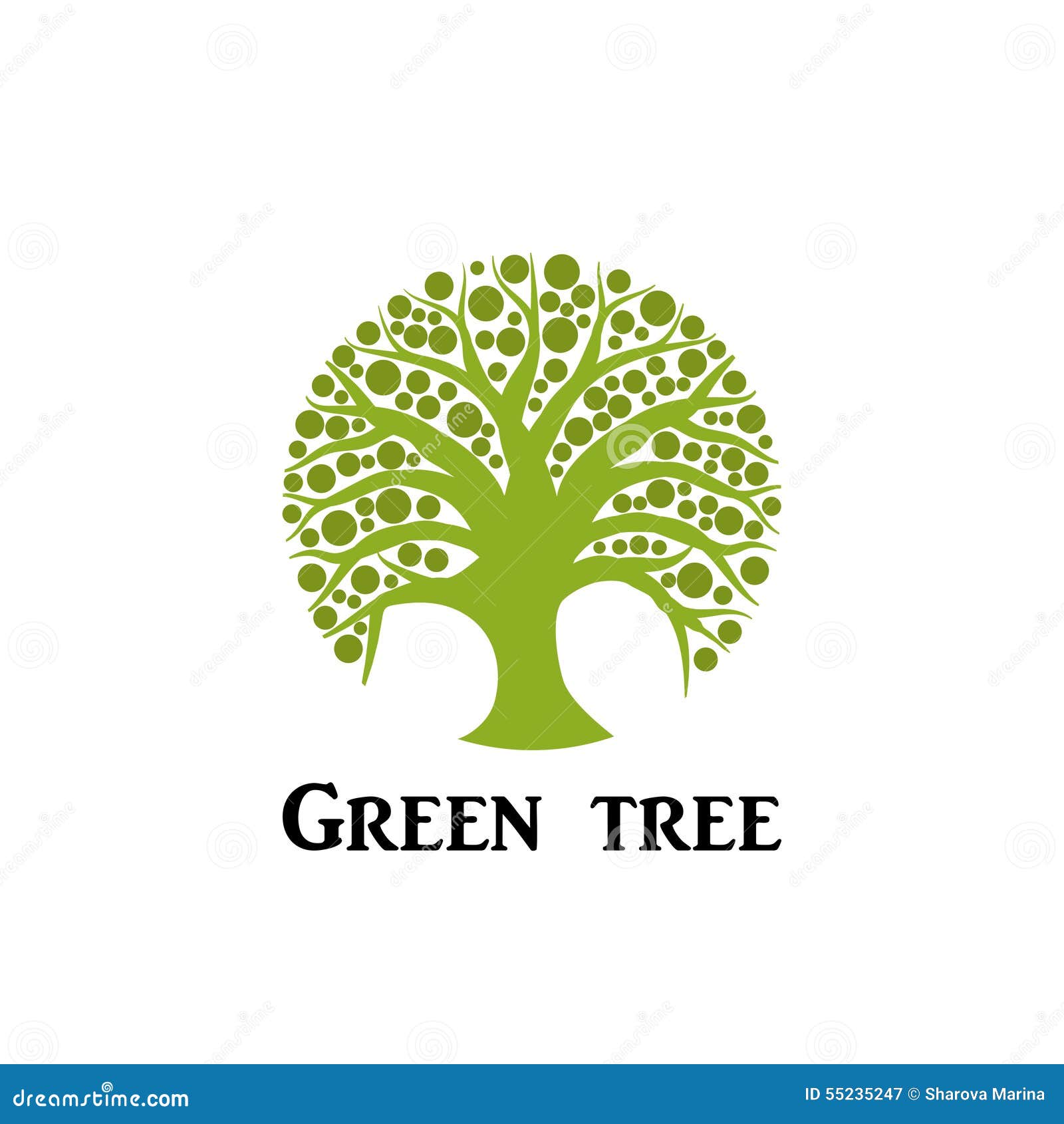 Green Tree In Circle Logo