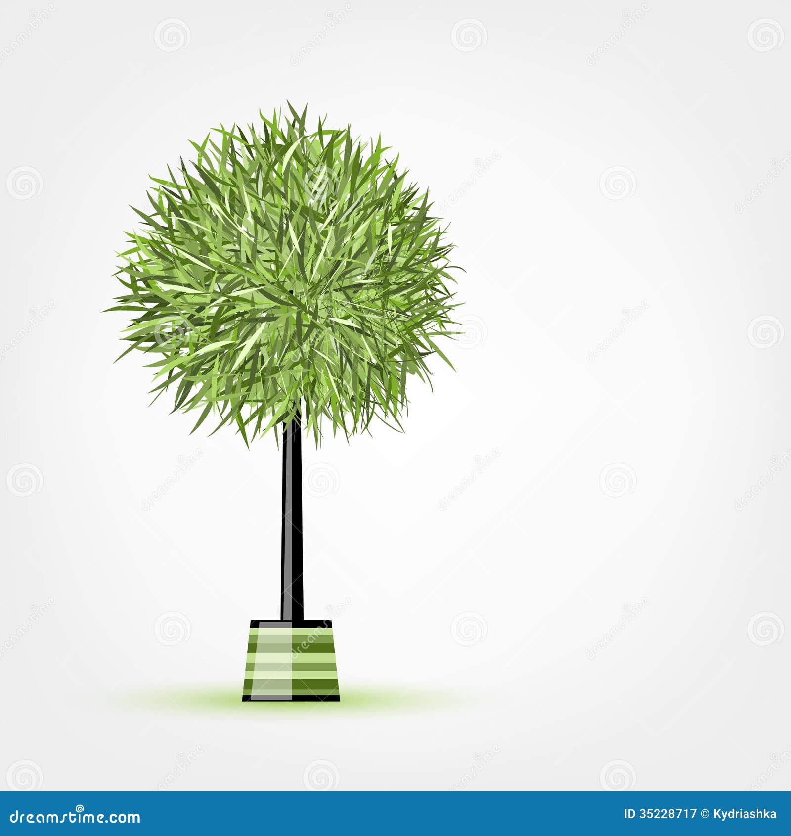 Green Tree Circle Shape for Your Design Stock Vector - Illustration of ...