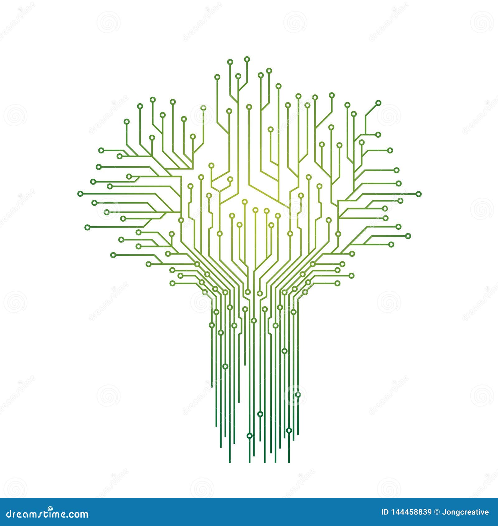 Green Tree Computing Circuit Board Vector Illustration Stock Vector ... Green Tree Computing Circuit Board Vector Illustration Stock Vector ...