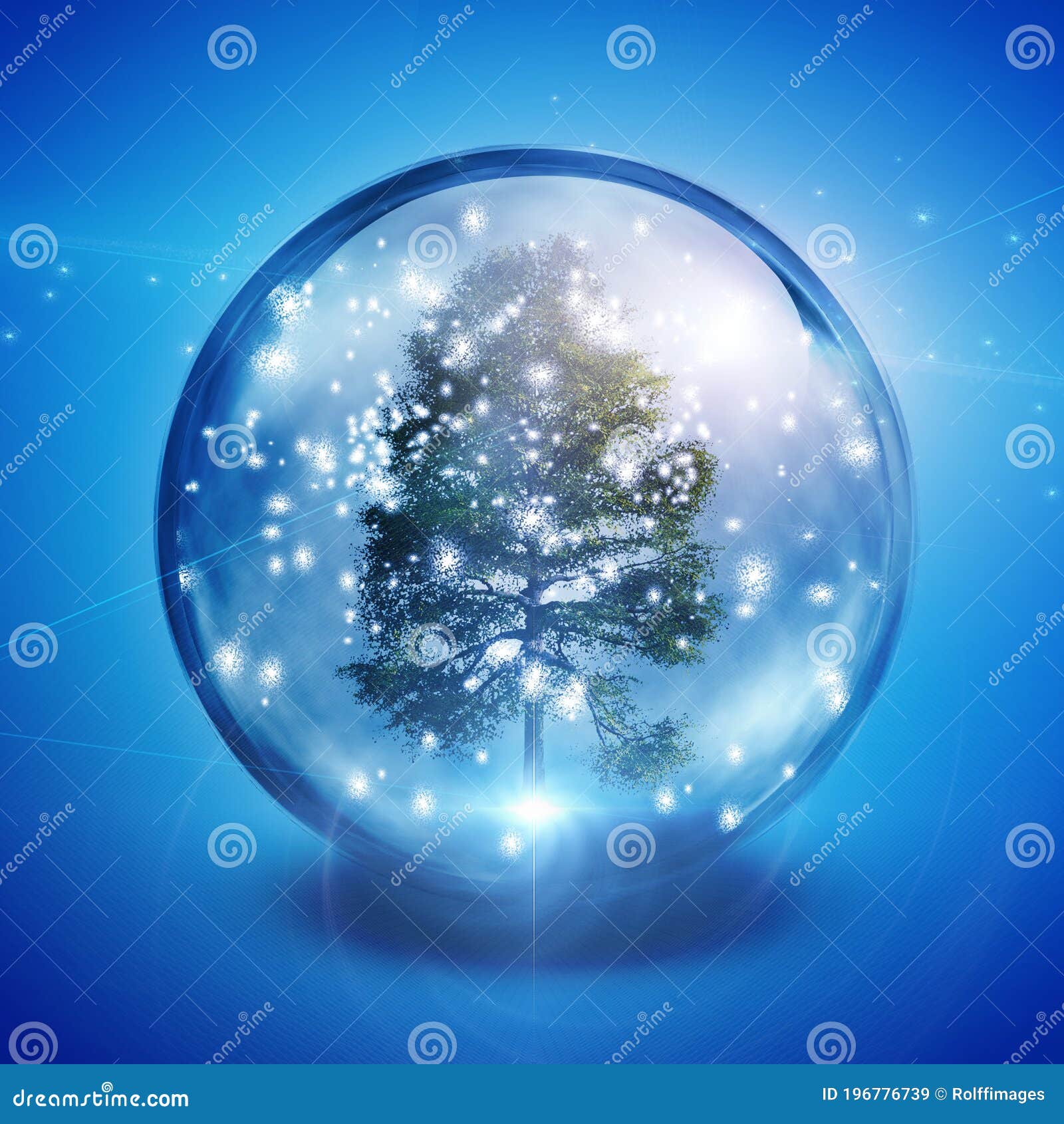 Green tree stock illustration. Illustration of crystal - 196776739