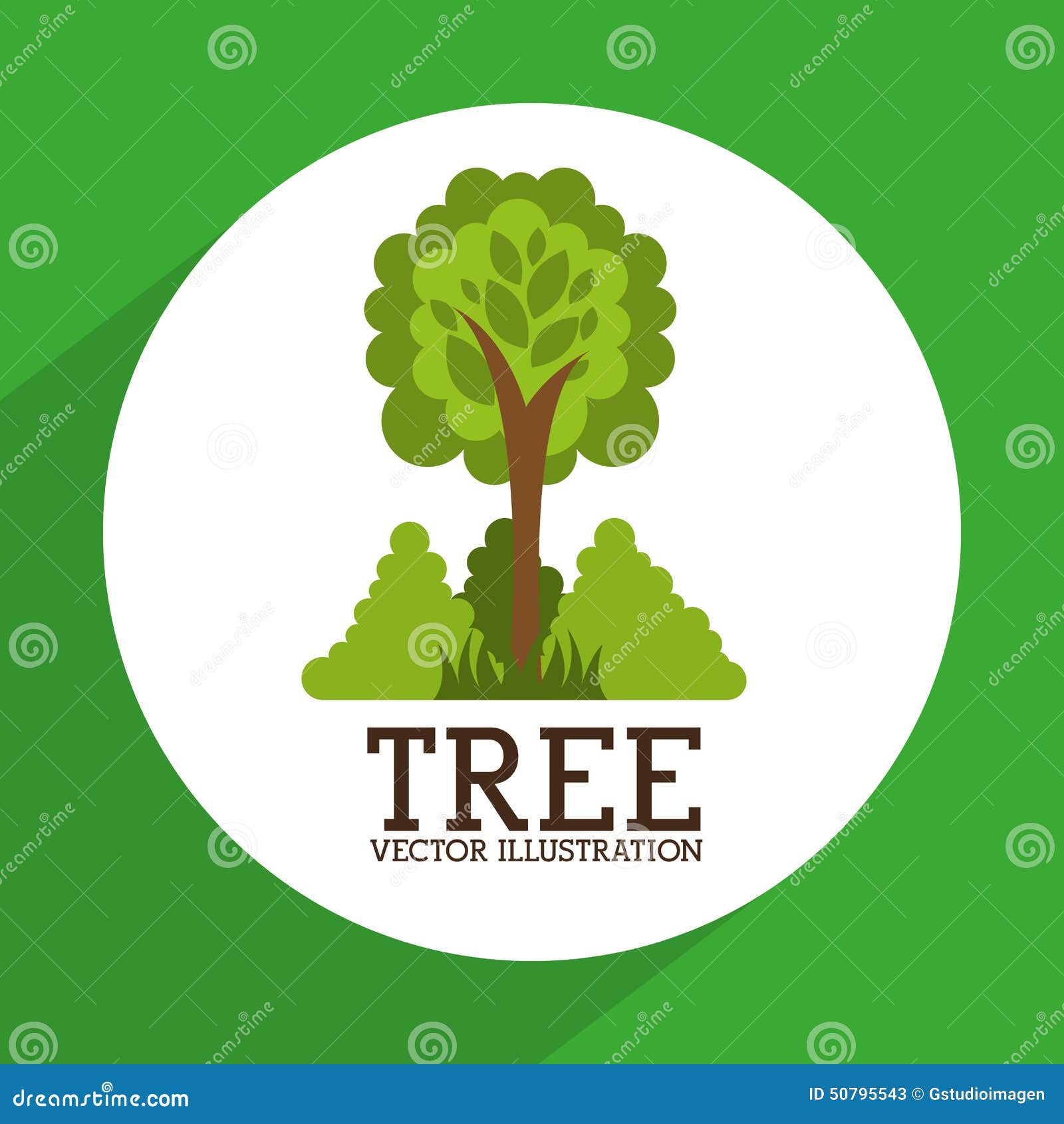 Green tree stock vector. Illustration of creative, design - 50795543