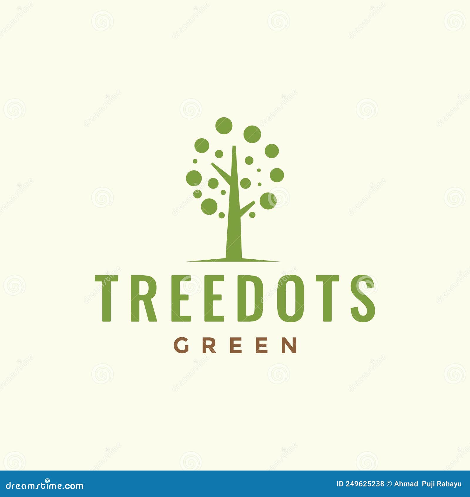 Green Tree with Dots Leaf Modern Logo Design Vector Graphic Symbol Icon ...