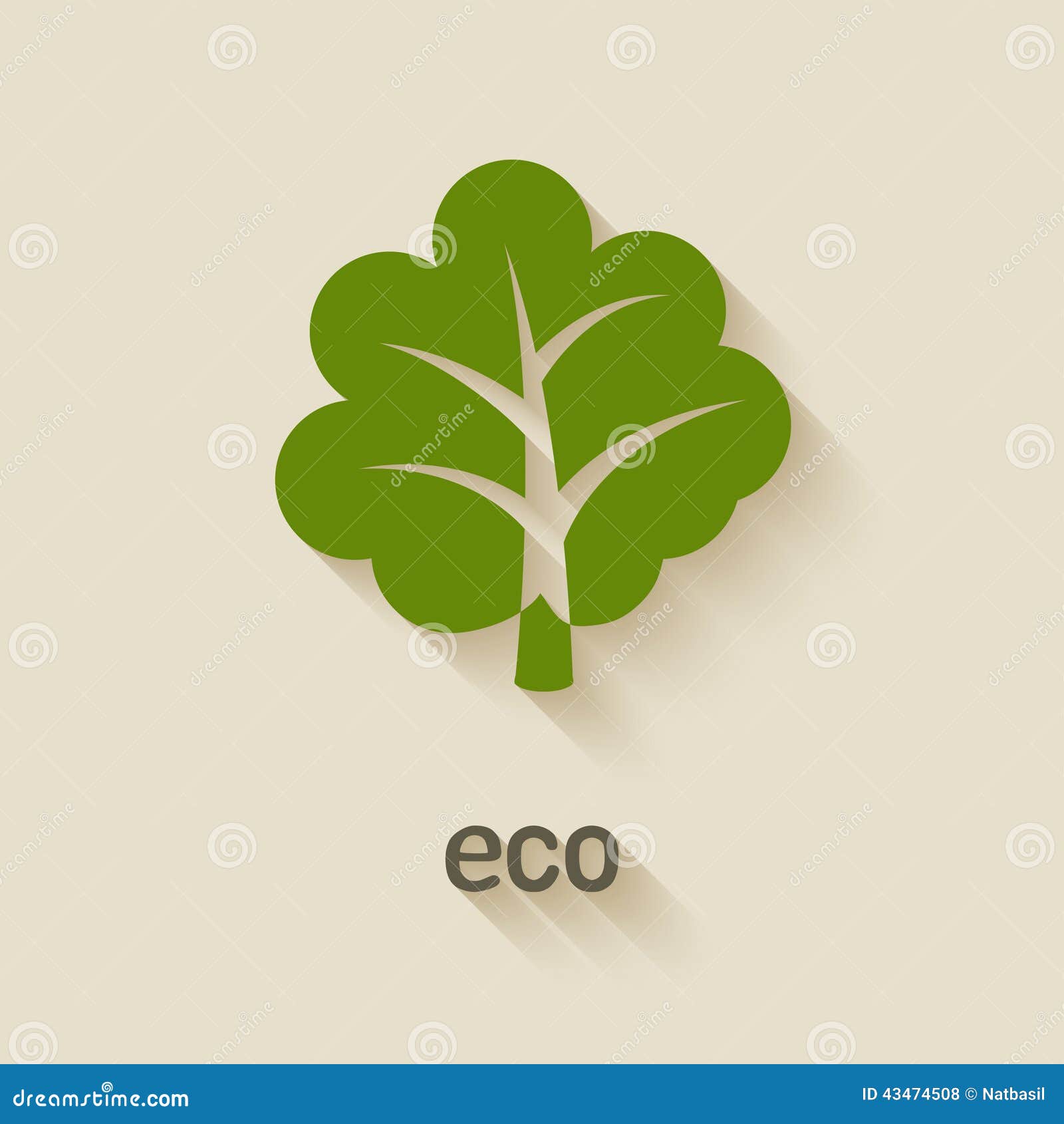 Green tree eco symbol stock vector. Illustration of growth - 43474508