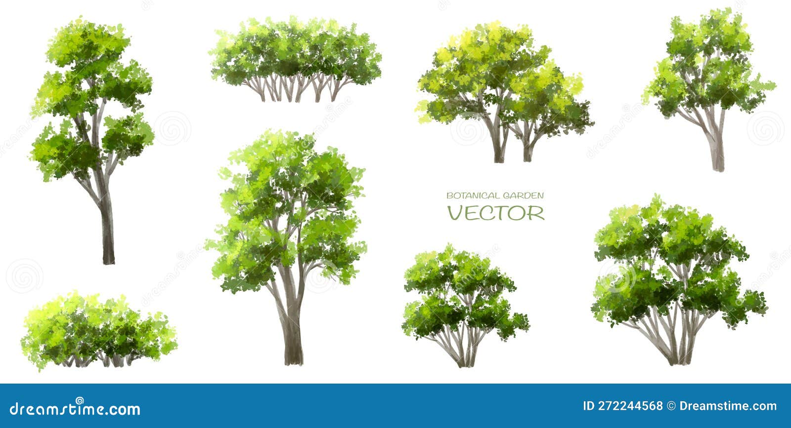 Green Tree Elevation for Landscape Scenery Stock Vector - Illustration ...