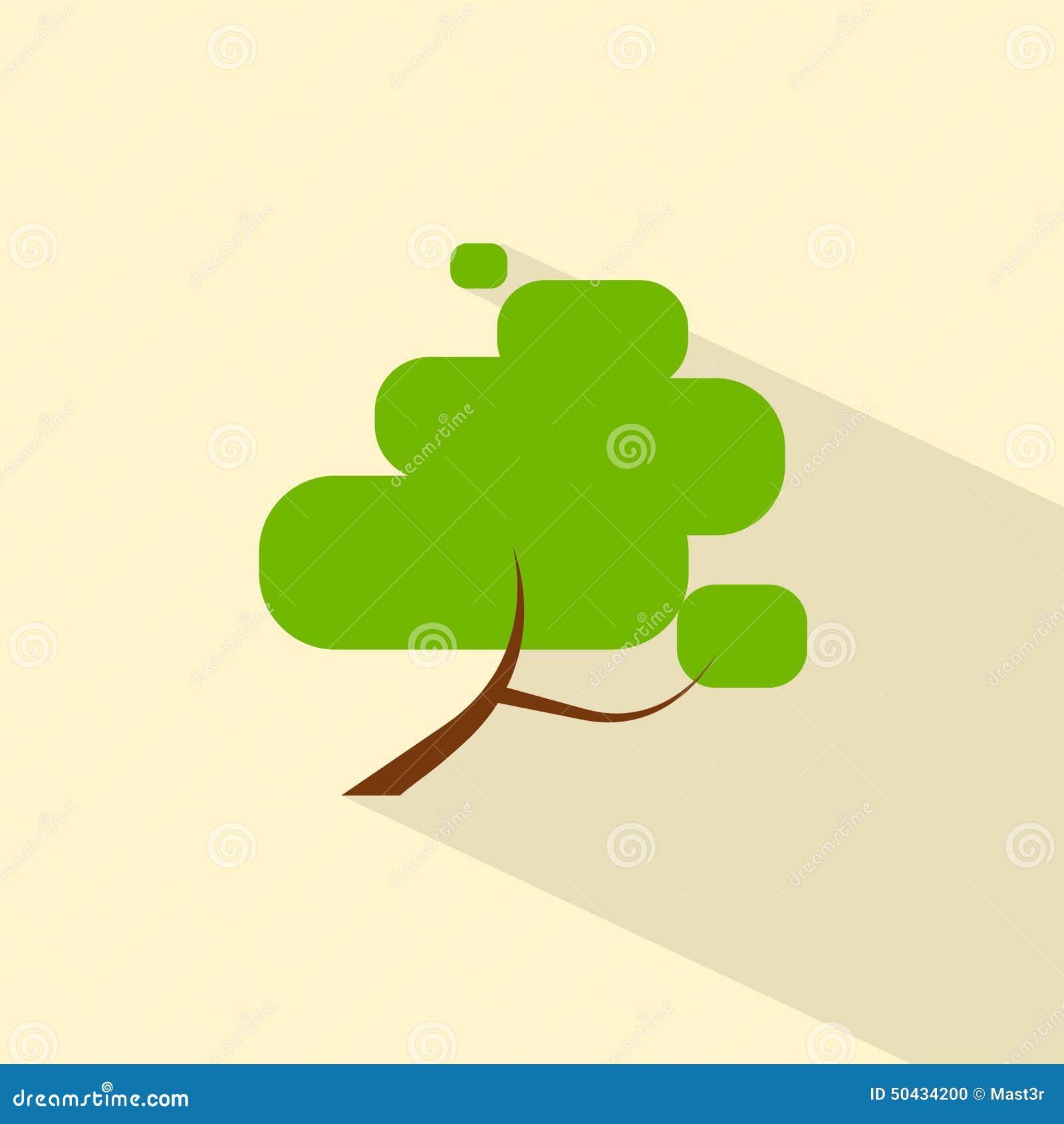 Green Tree Flat Eco Icon Vector Symbol Stock Vector - Illustration of ...