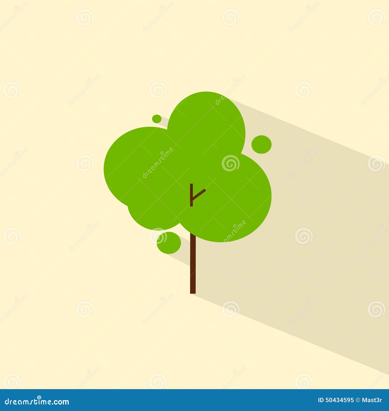 Green Tree Flat Eco Icon Vector Symbol Stock Vector - Illustration of ...