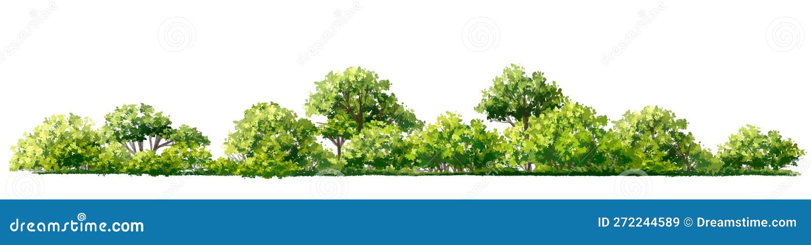 Green Tree ,forest with Grass Elevation for Landscape Scene Stock ...
