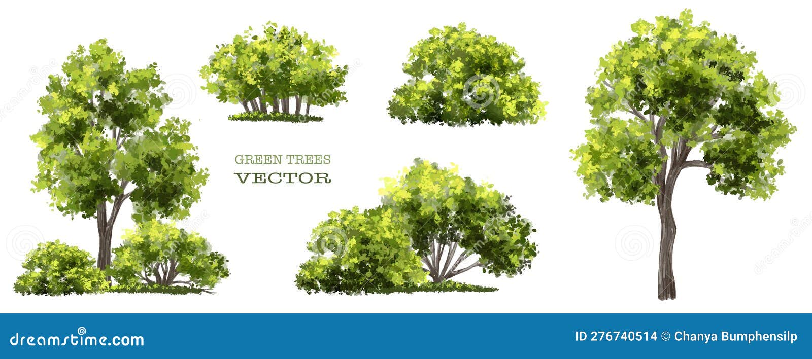 Green Tree ,forest with Grass Elevation for Landscape Scene Stock ...