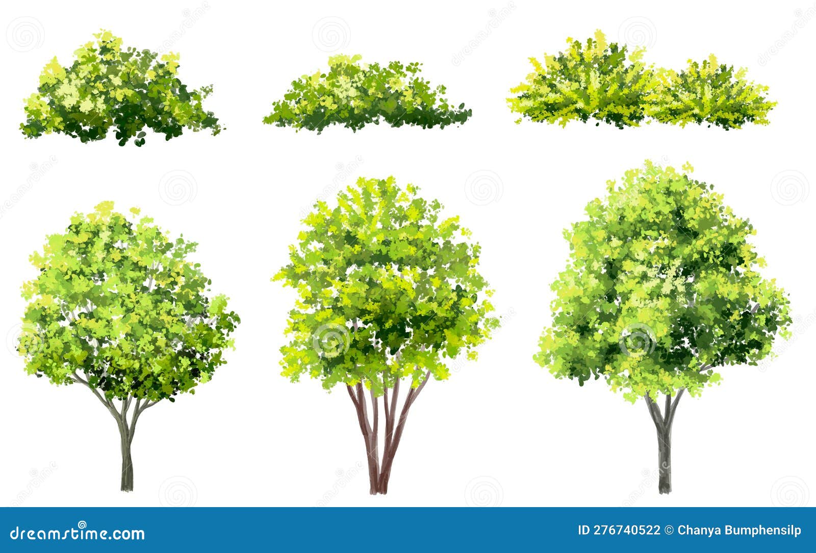 Green Tree ,forest with Grass Elevation for Landscape Scene Stock ...