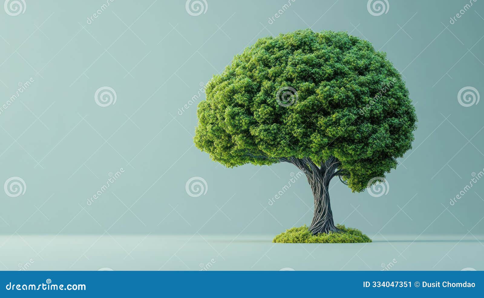 Green Tree in Form of Human Brain. Green Thinking Concept Stock Image ...