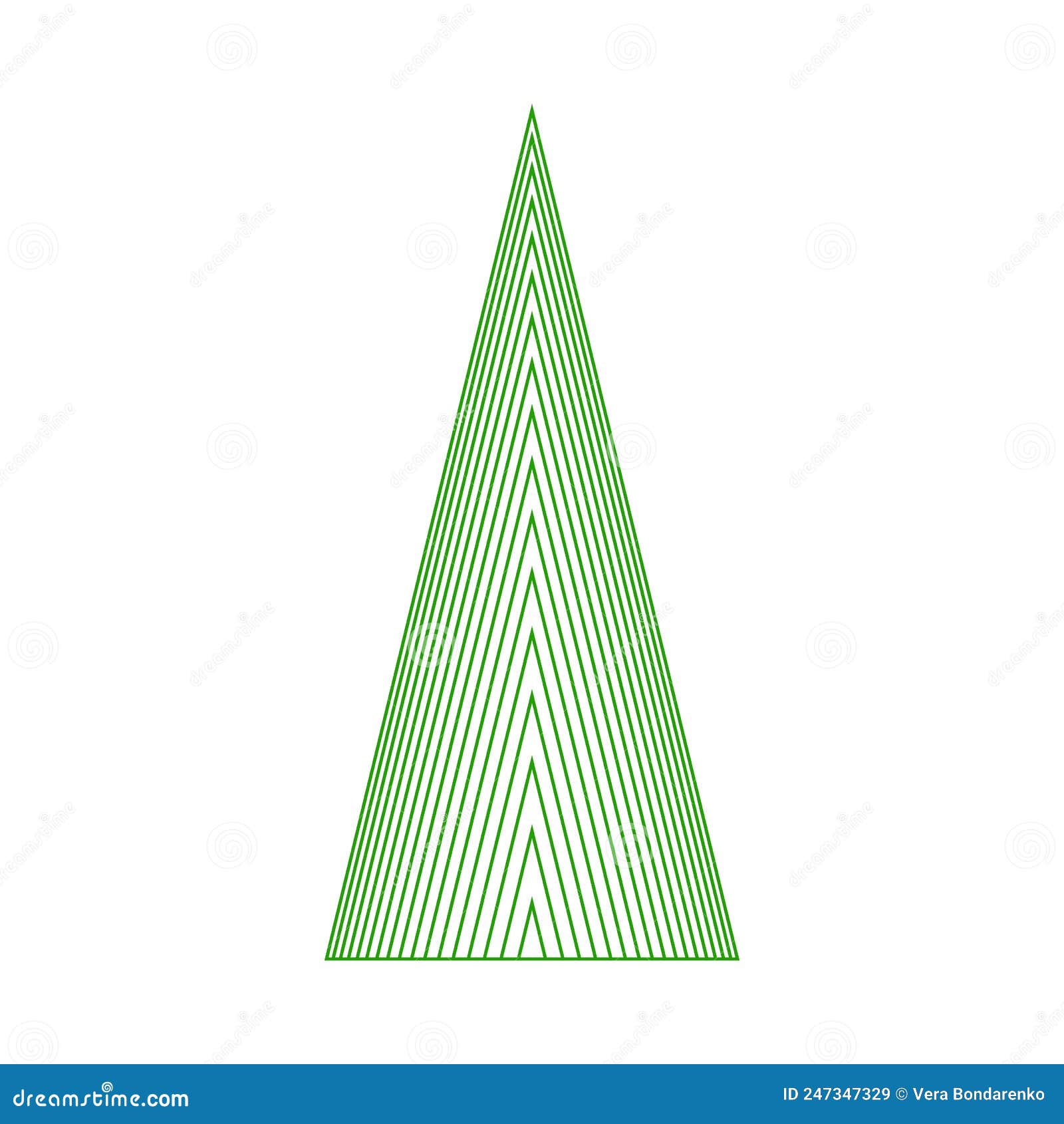 Green Tree Geometric Pyramidal Shape Simple Icon Stock Vector ...