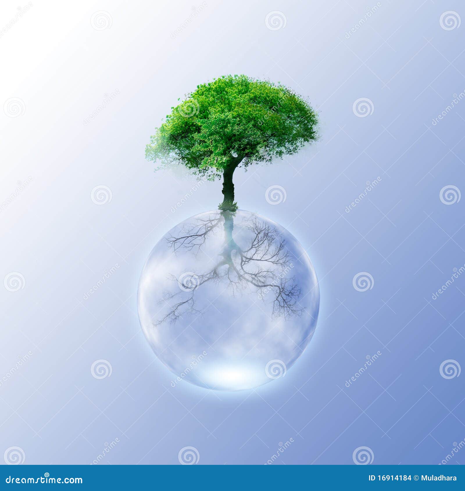 Green Tree - Green Ecology Concept for Your Design Stock Illustration ...