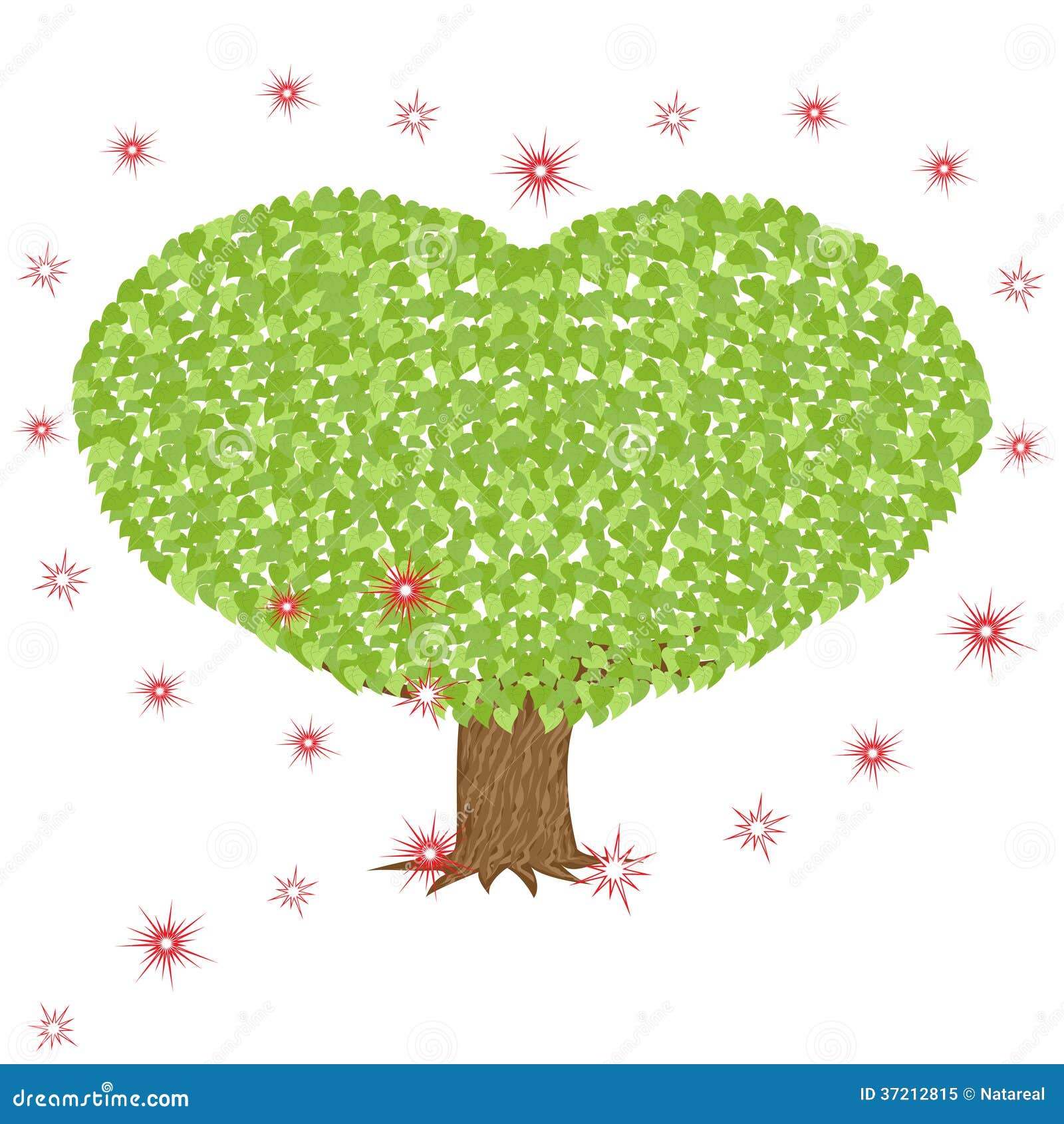 Heart Shaped Tree Drawing
