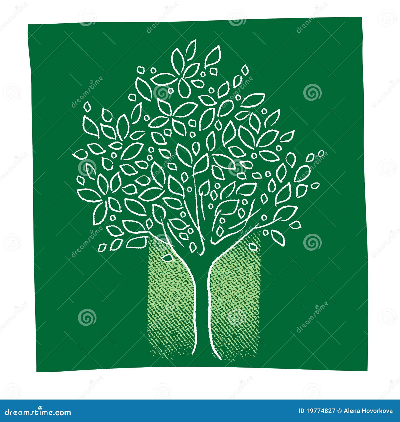 Green Tree Icon Freehand Drawing Stock Illustrations – 305 Green Tree ...