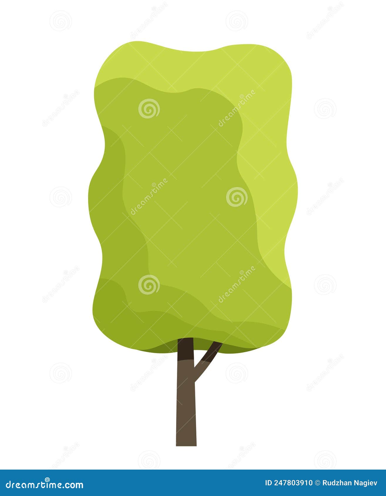 Green Tree icon stock vector. Illustration of summer - 247803910