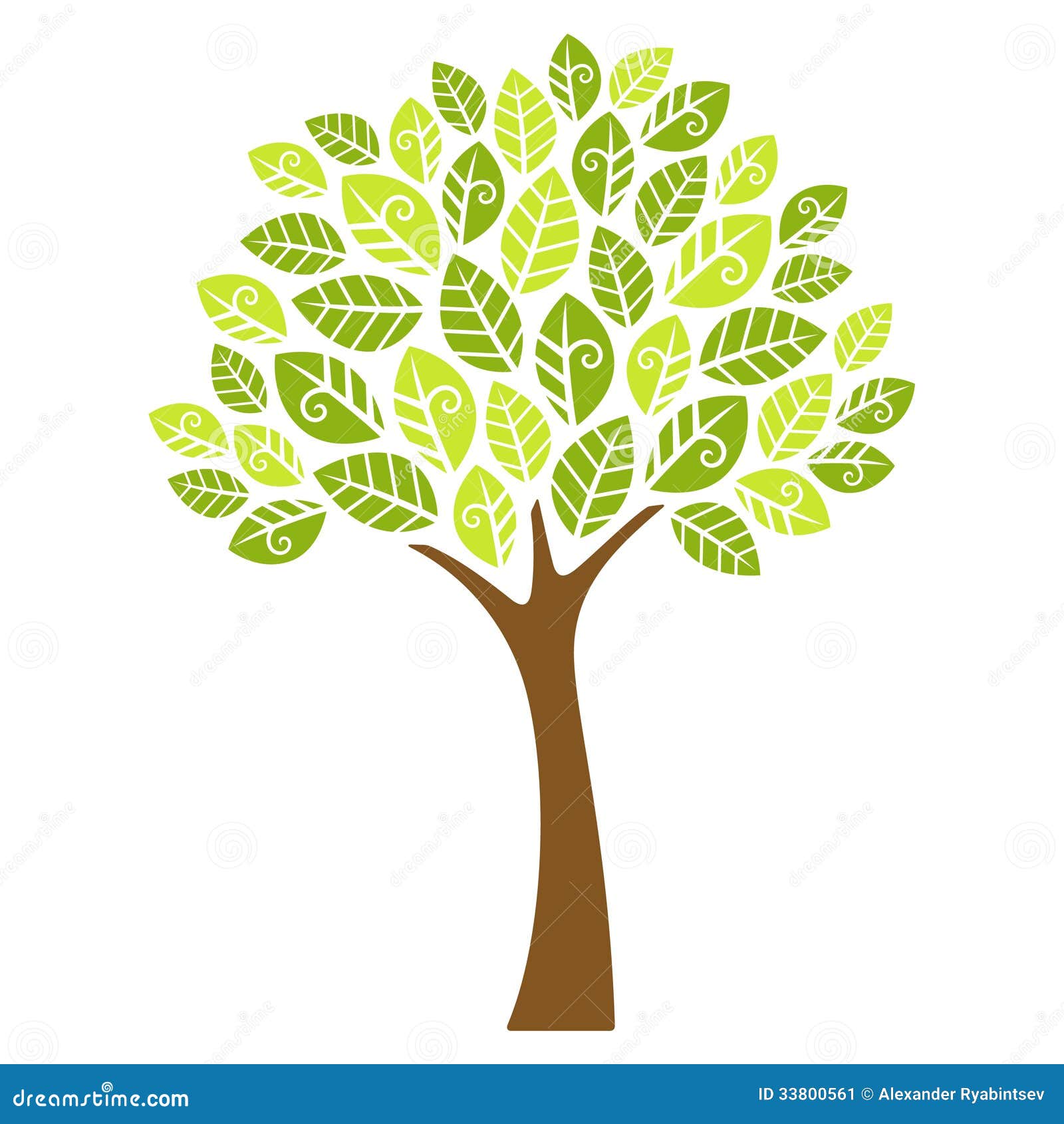 Green Tree Icon, Illustration Stock Illustration - Illustration of ...