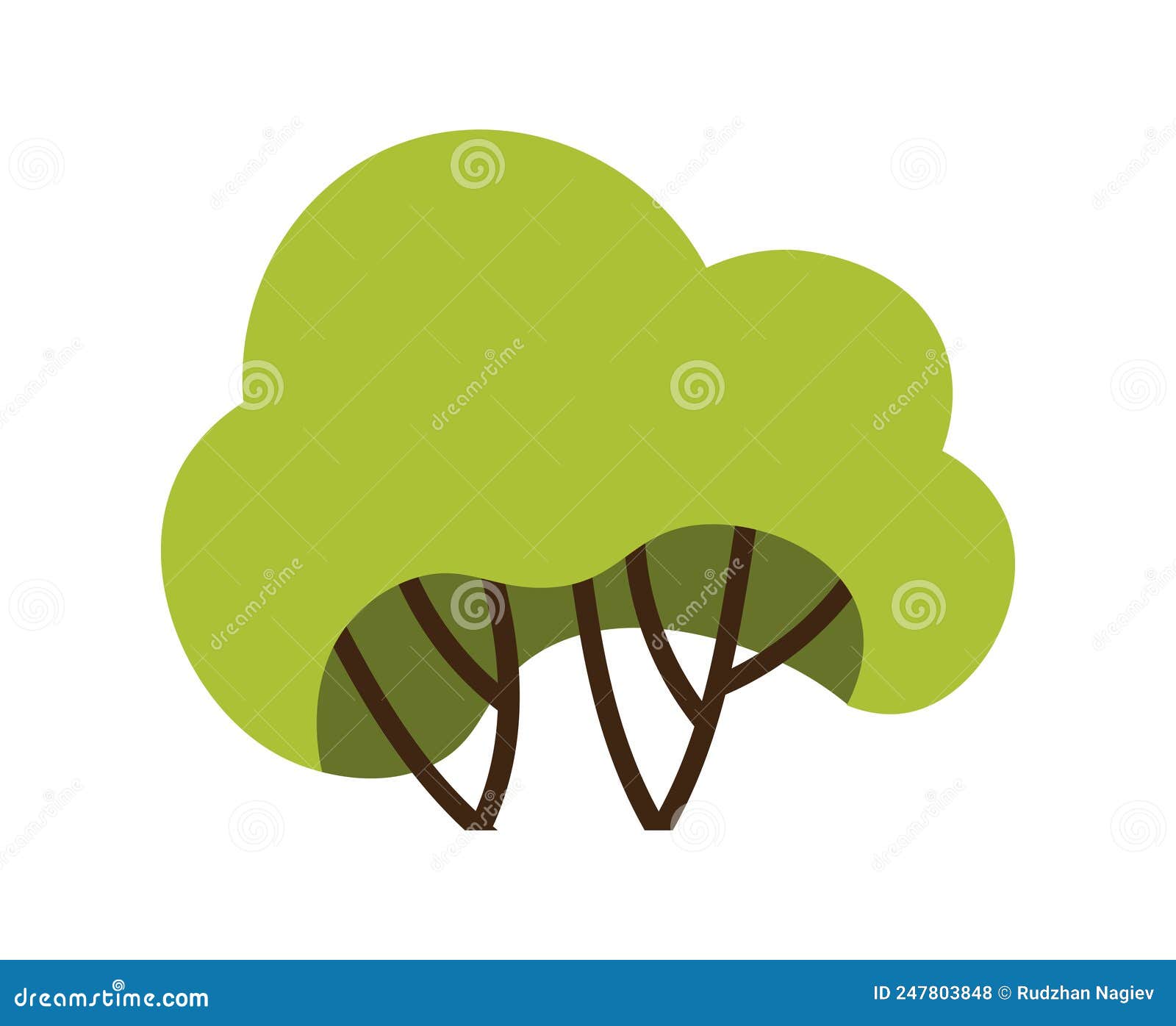 Green Tree icon stock vector. Illustration of element - 247803848