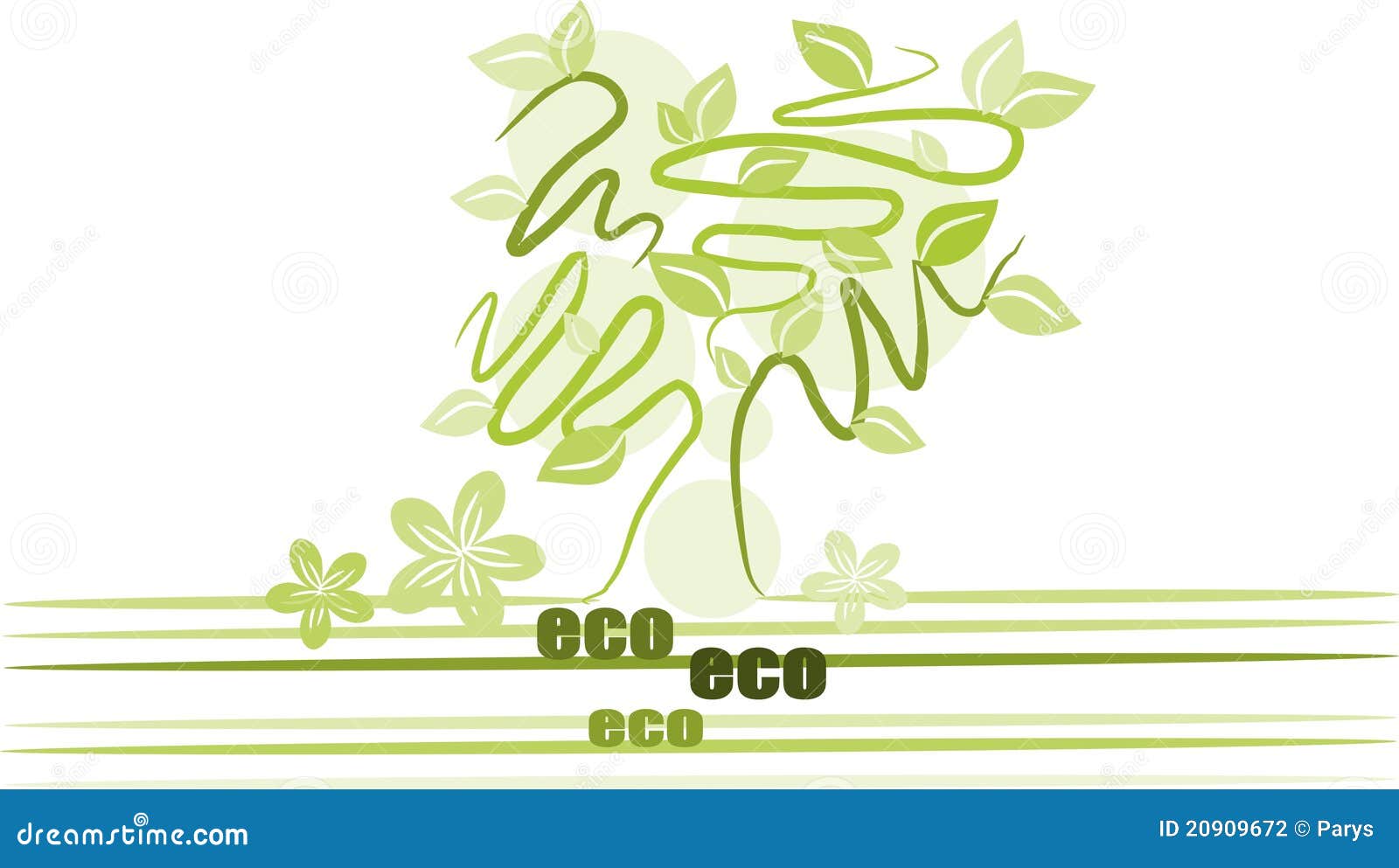 Green Tree - Illustration . Stock Vector - Illustration of text, flower ...