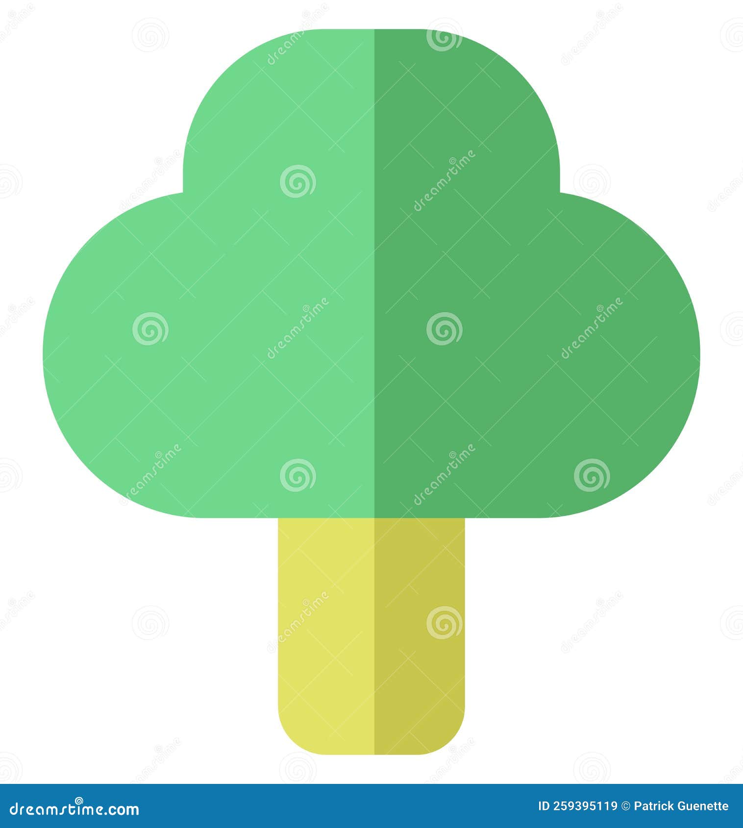 Green tree, icon stock vector. Illustration of natural - 259395119