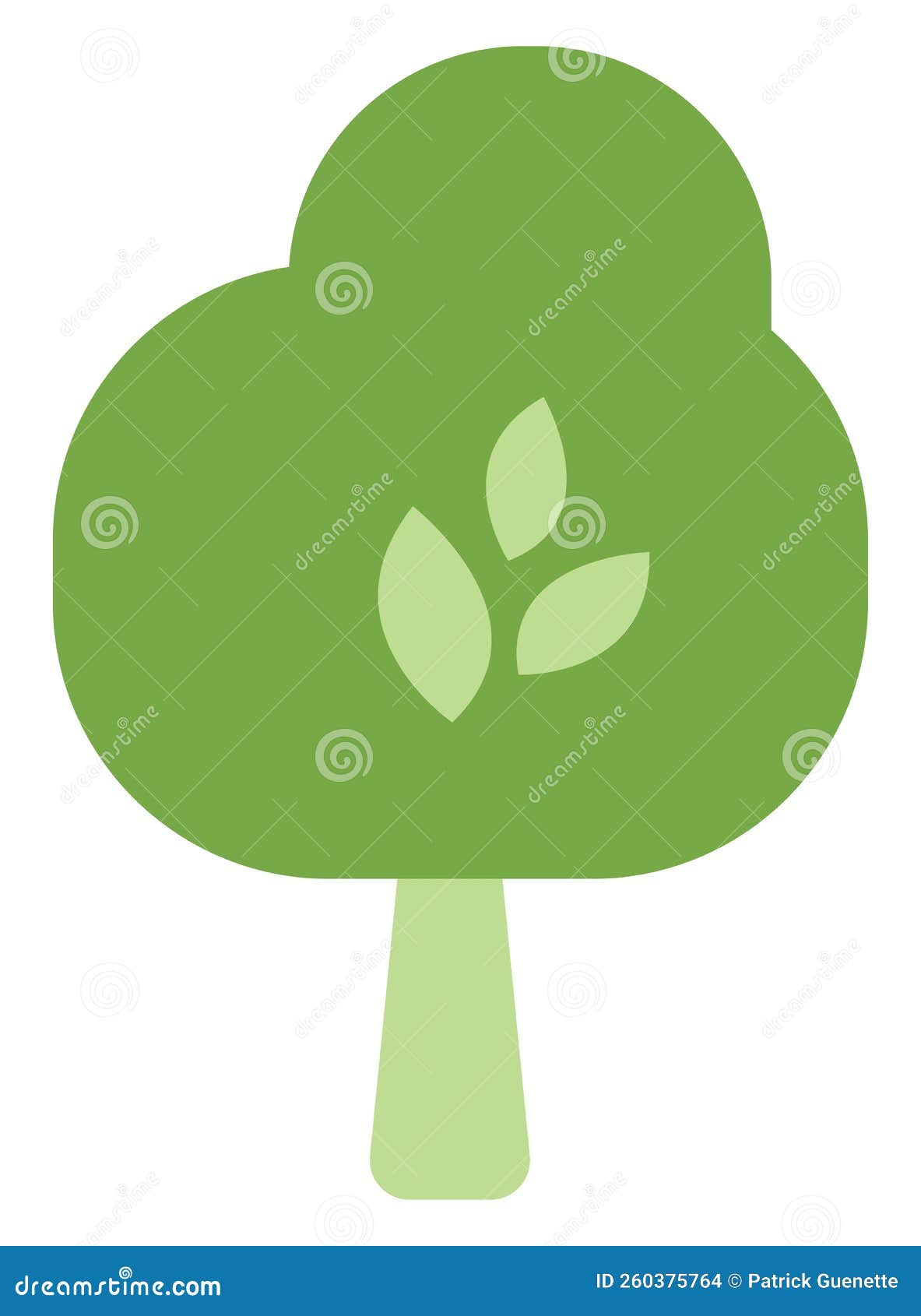 Green tree, icon stock vector. Illustration of background - 260375764