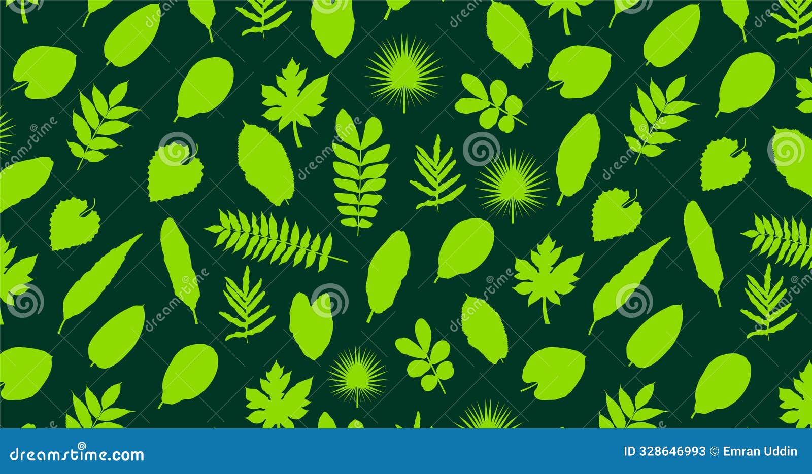 Green Tree Leaf Pattern Background. Vector Illustration Stock Vector ...