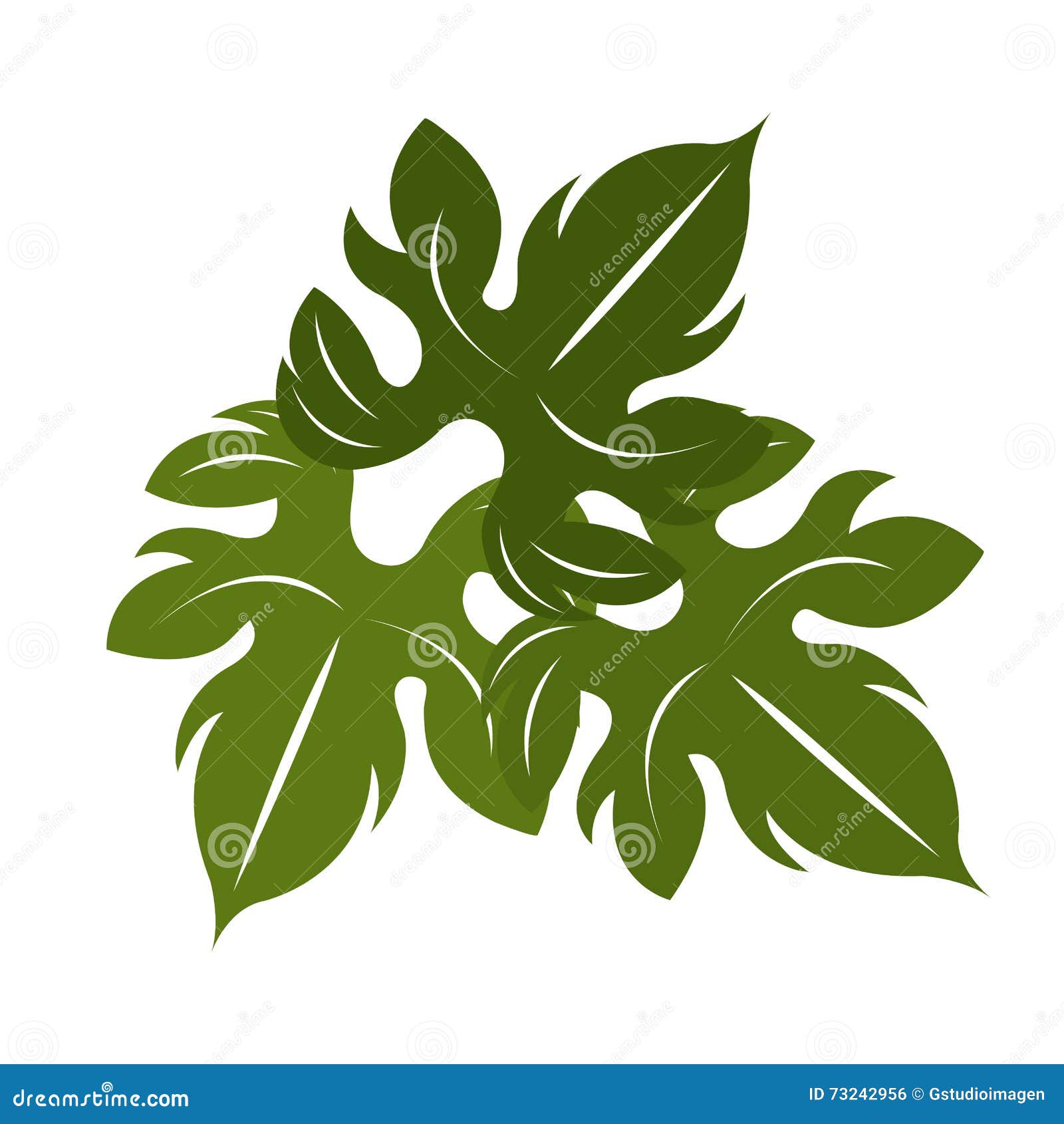 Green tree leave, graphic stock illustration. Illustration of splashing ...
