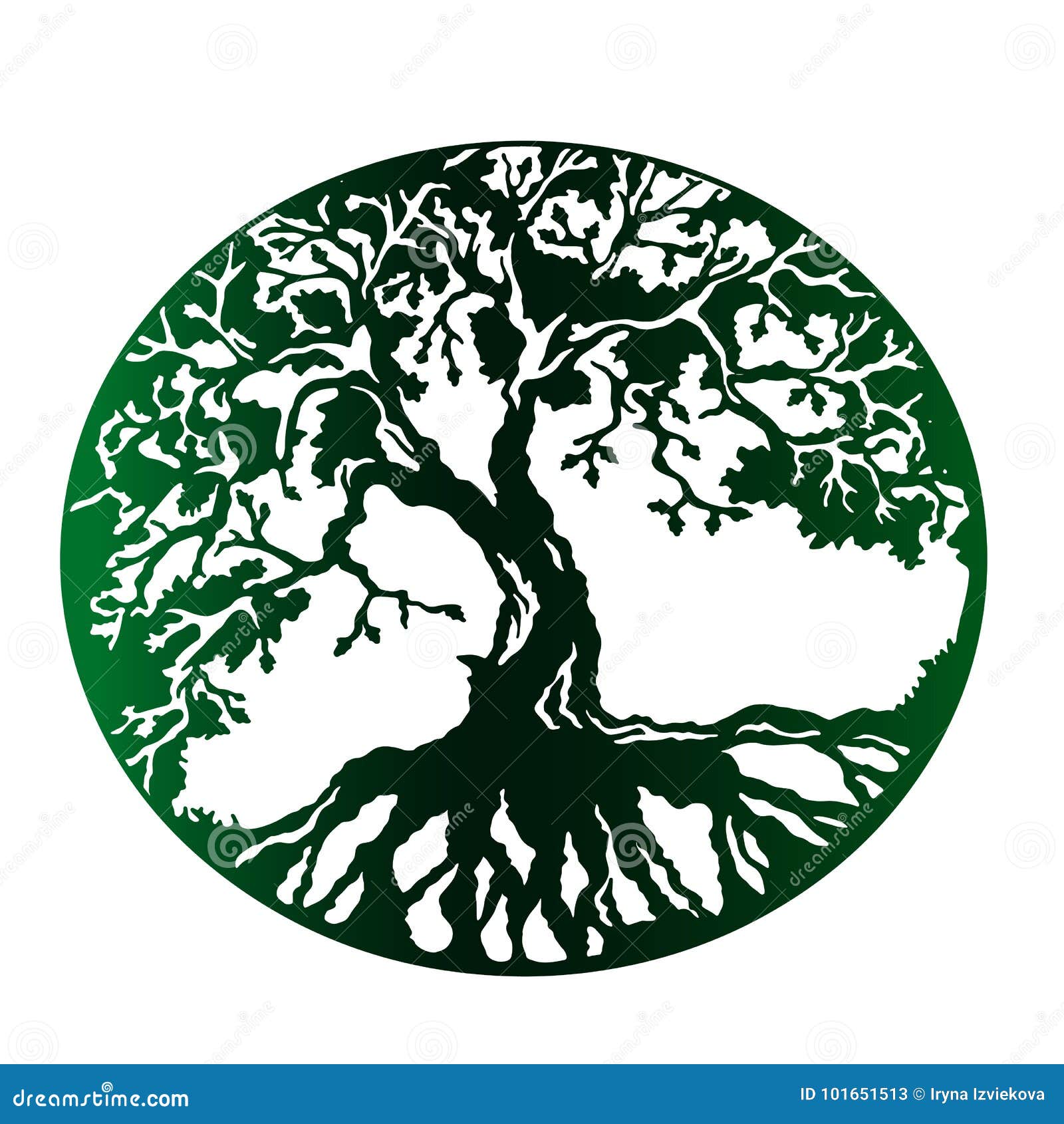Green Tree of Life, Isolated Vector Stock Vector - Illustration of ...