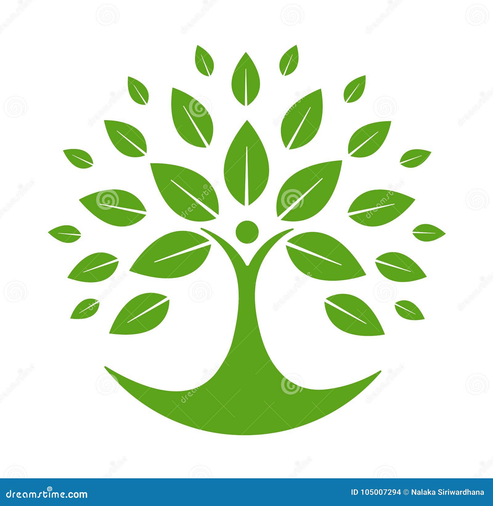 Green Tree Logo Vector Illustration | CartoonDealer.com #105007294