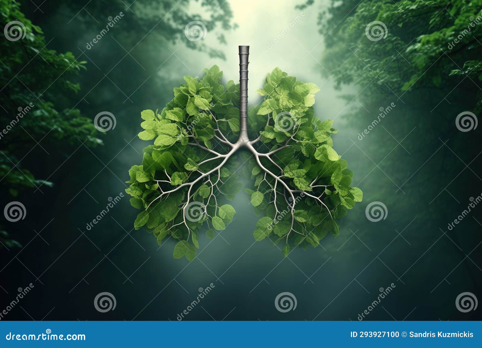 Tree Lungs Cartoon, Vector Illustration | CartoonDealer.com #81526718