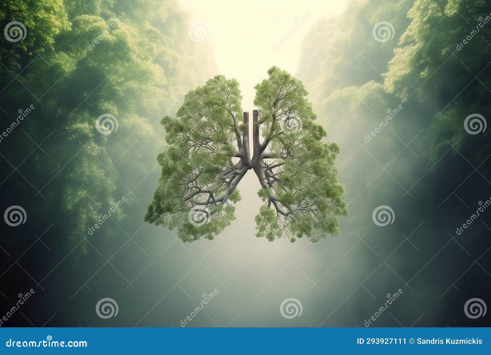 Tree Lungs Cartoon, Vector Illustration | CartoonDealer.com #81526718