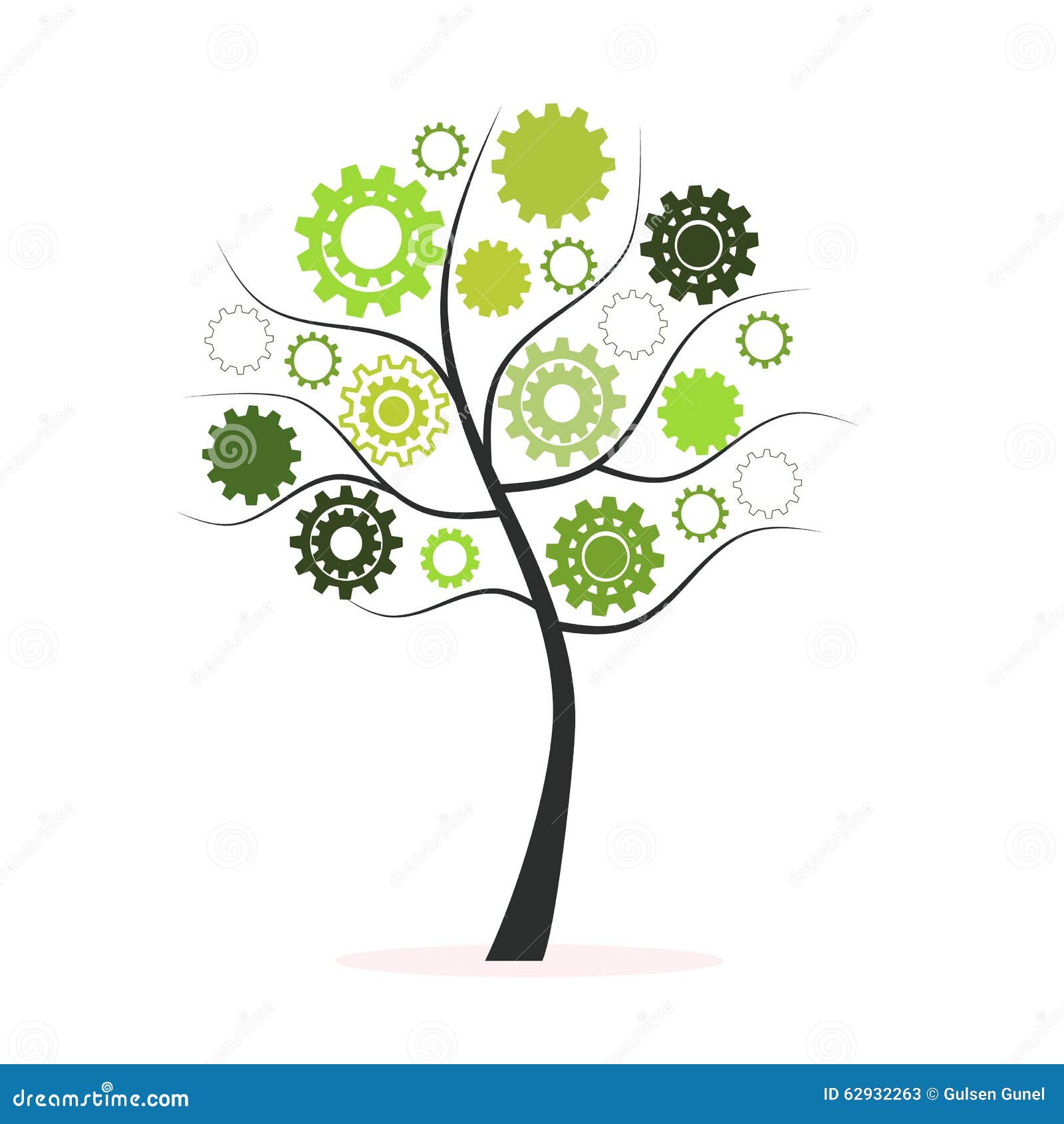 Tree Made Of Pink Marshmallow. Colorful Cartoon Vector Illustration ...