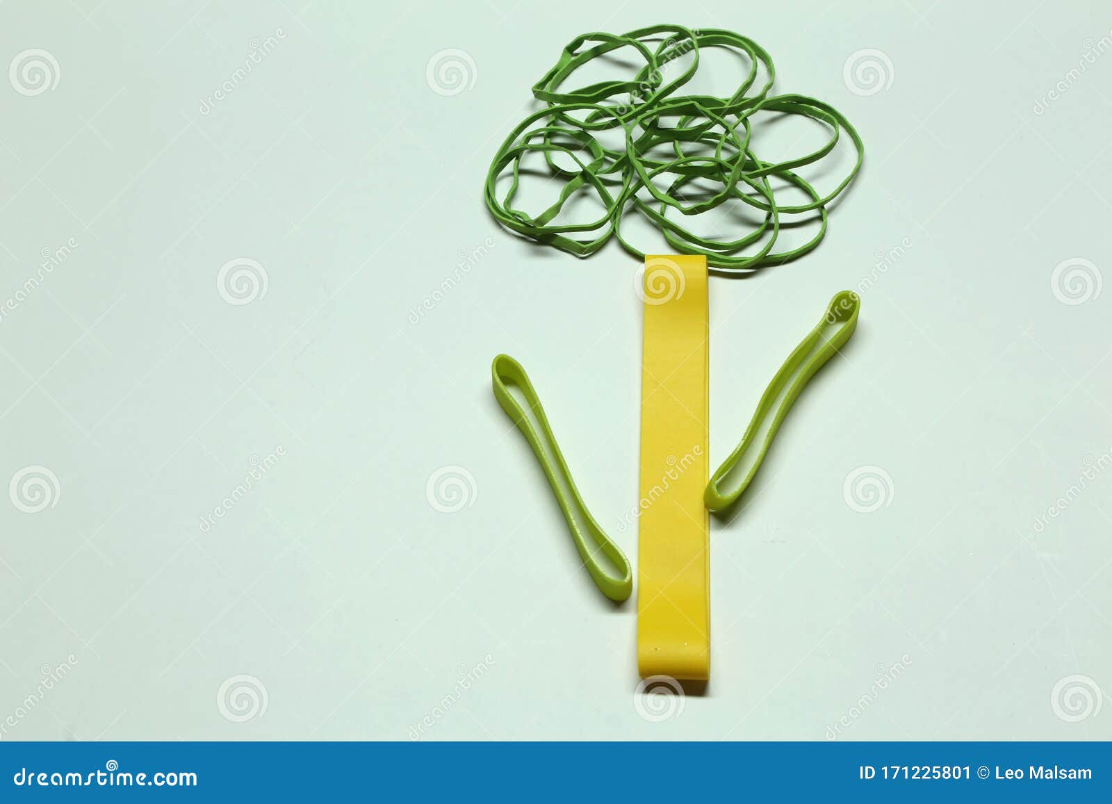 Green Tree Made of Colored Rubber Bands Stock Image - Image of ...