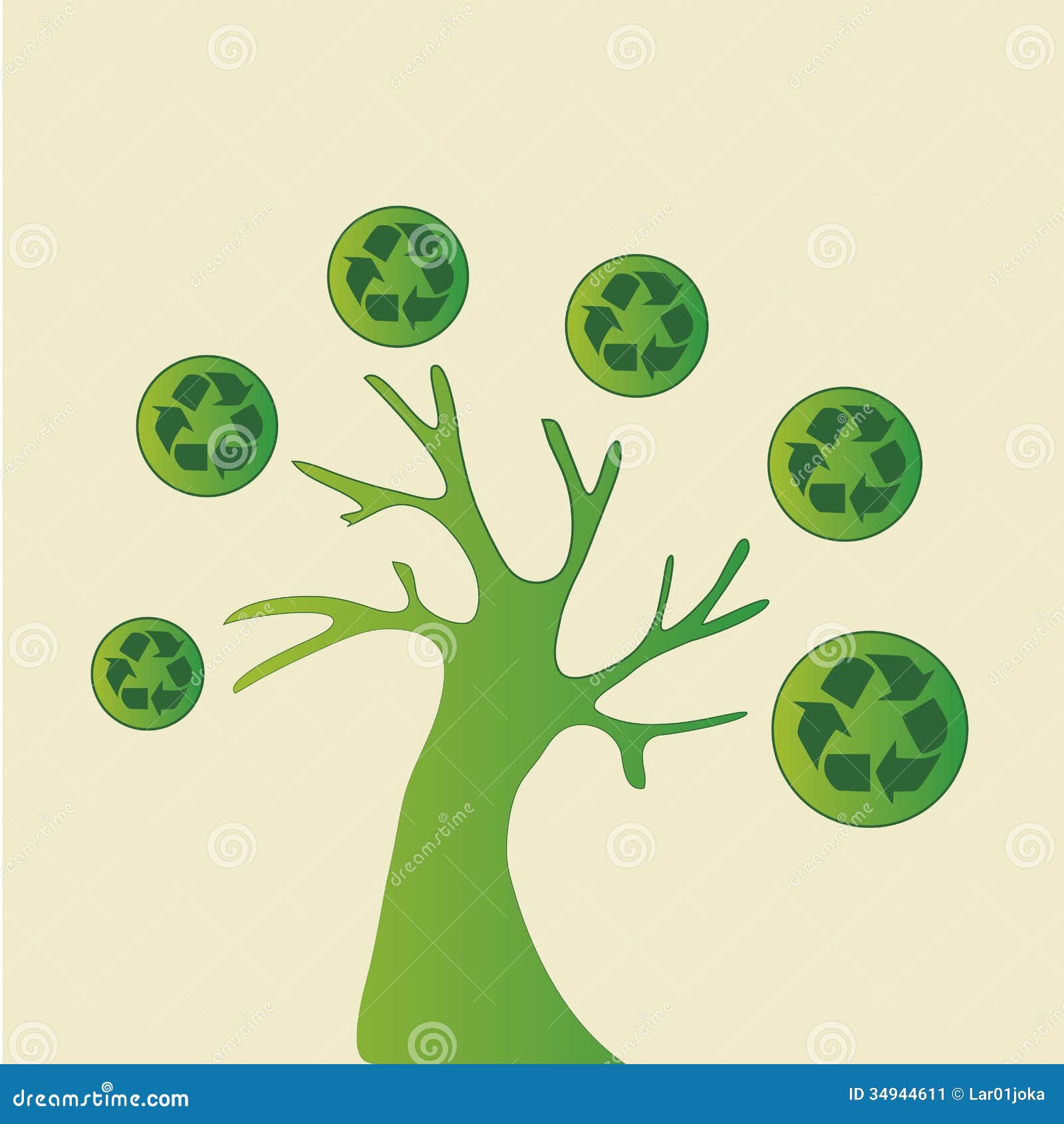 Green tree stock illustration. Illustration of environmental - 34944611