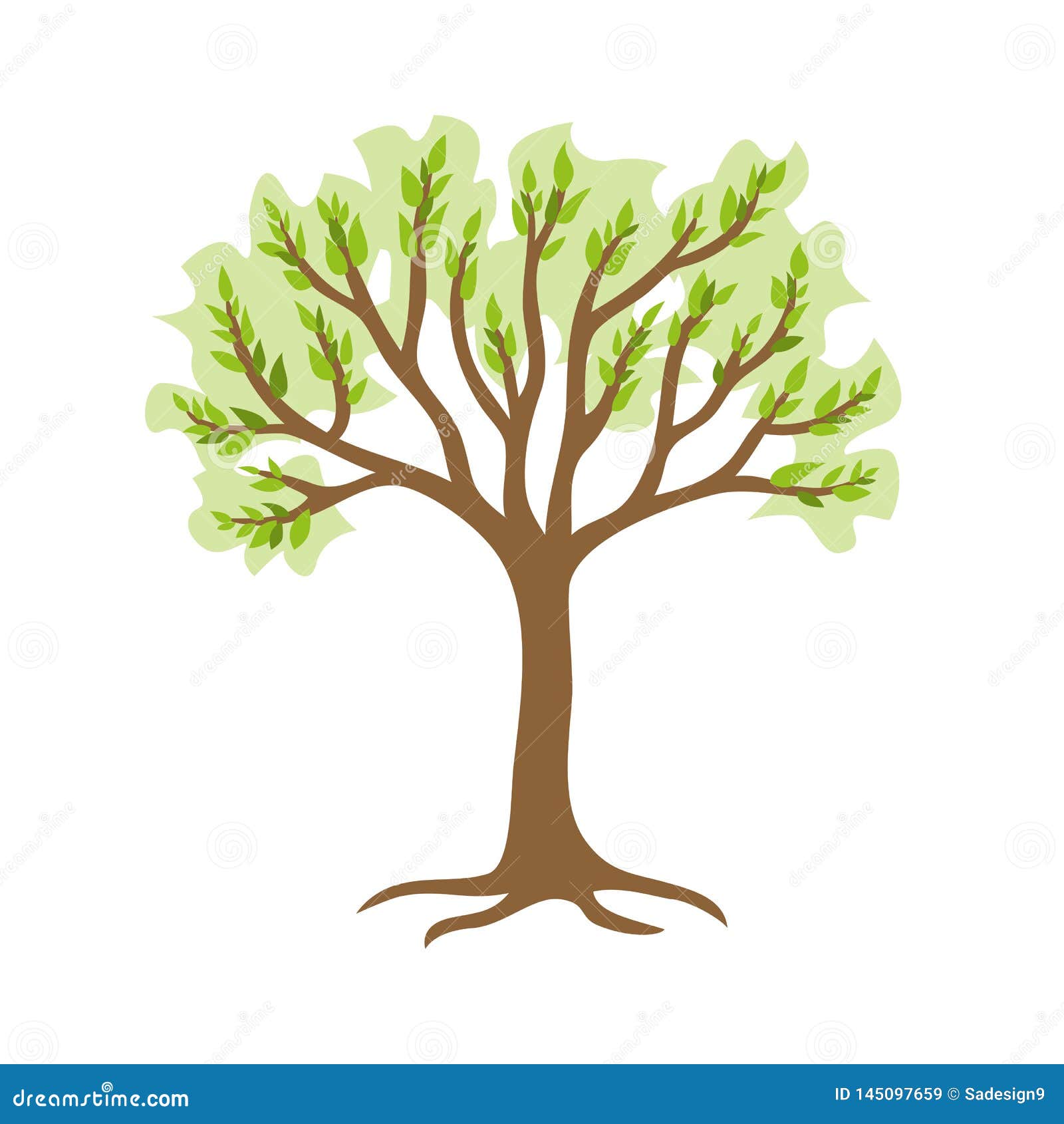 Green tree with roots. stock vector. Illustration of flora - 145097659 Green tree with roots. stock vector. Illustration of flora - 145097659