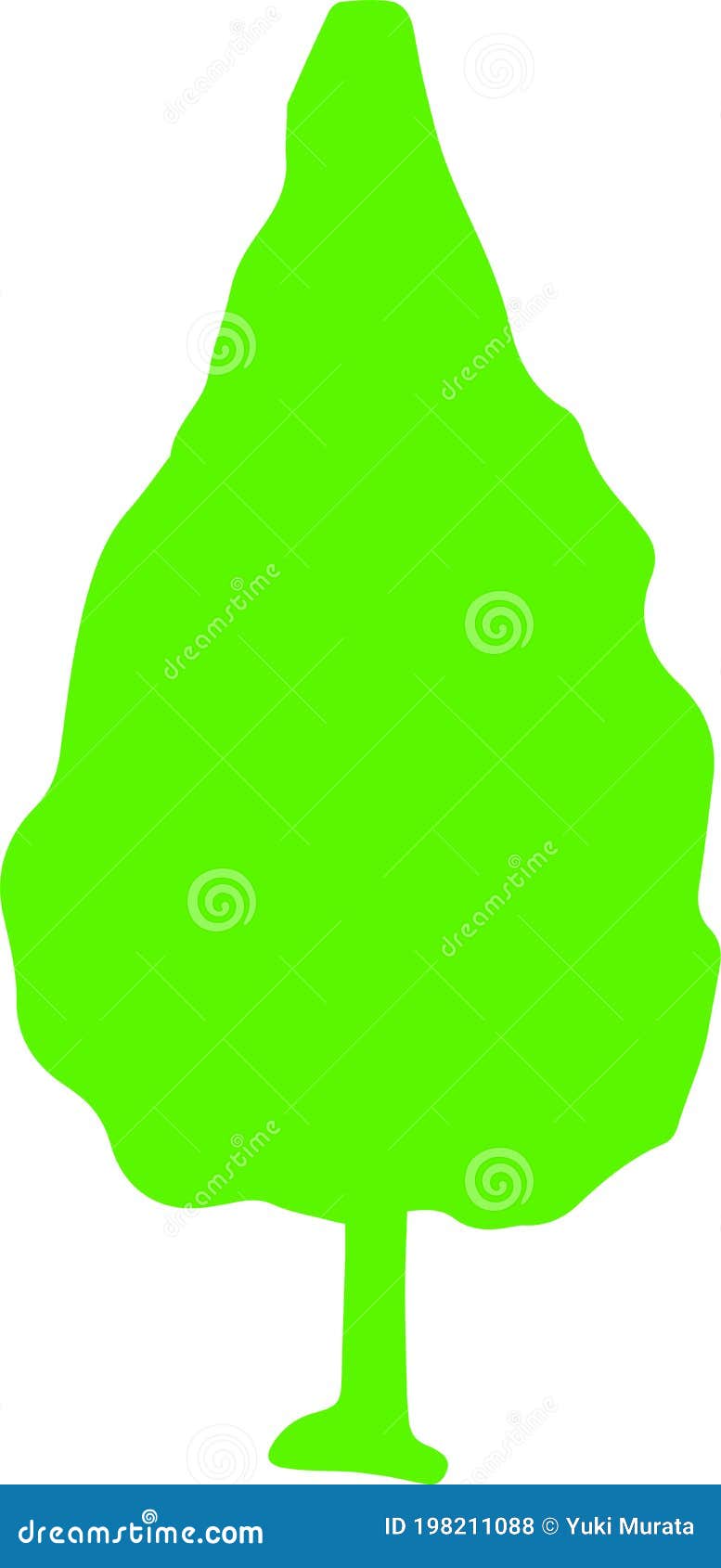 Green Tree silhouette stock vector. Illustration of fresh - 198211088