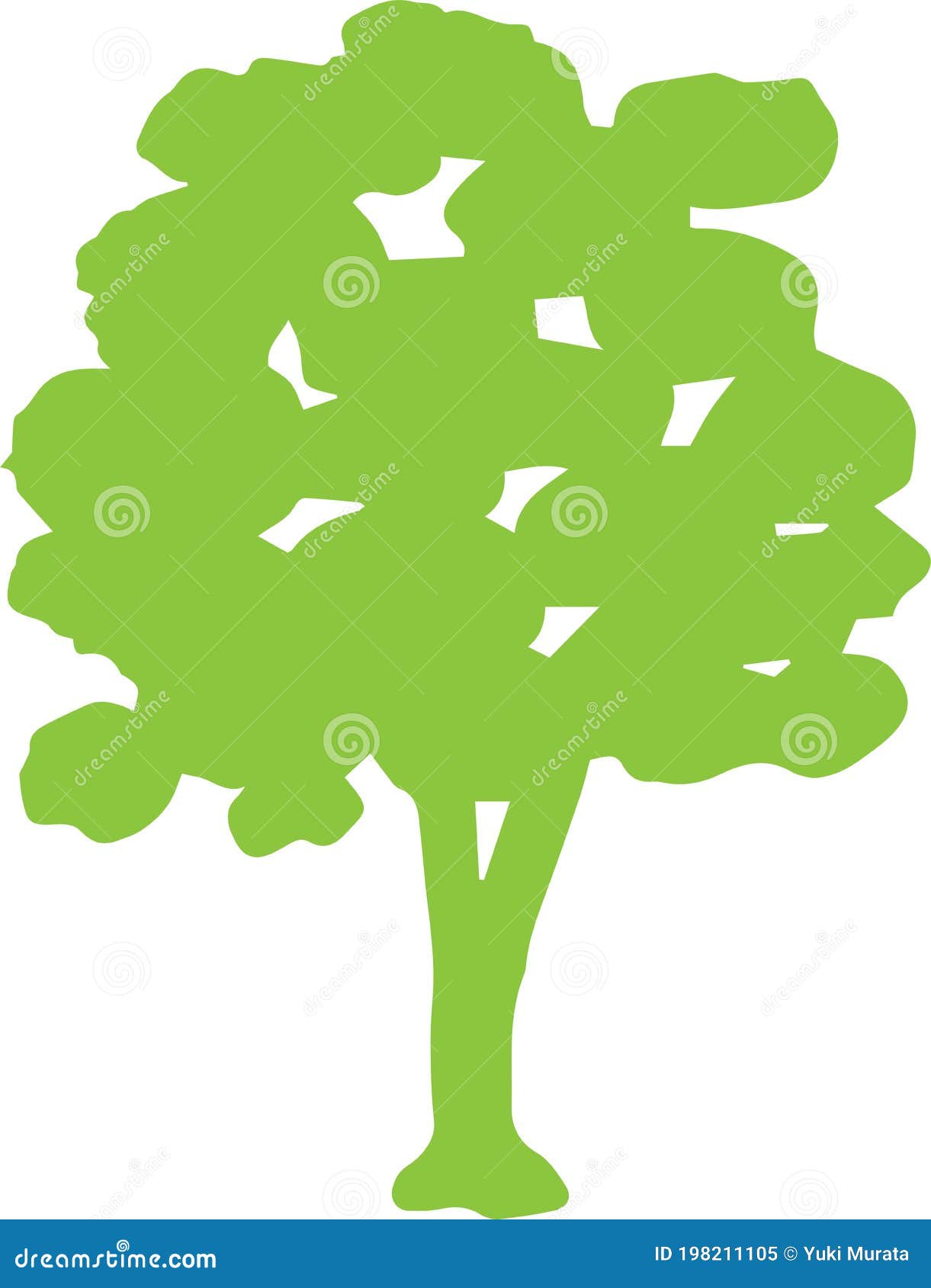 Green Tree silhouette stock vector. Illustration of texture - 198211105