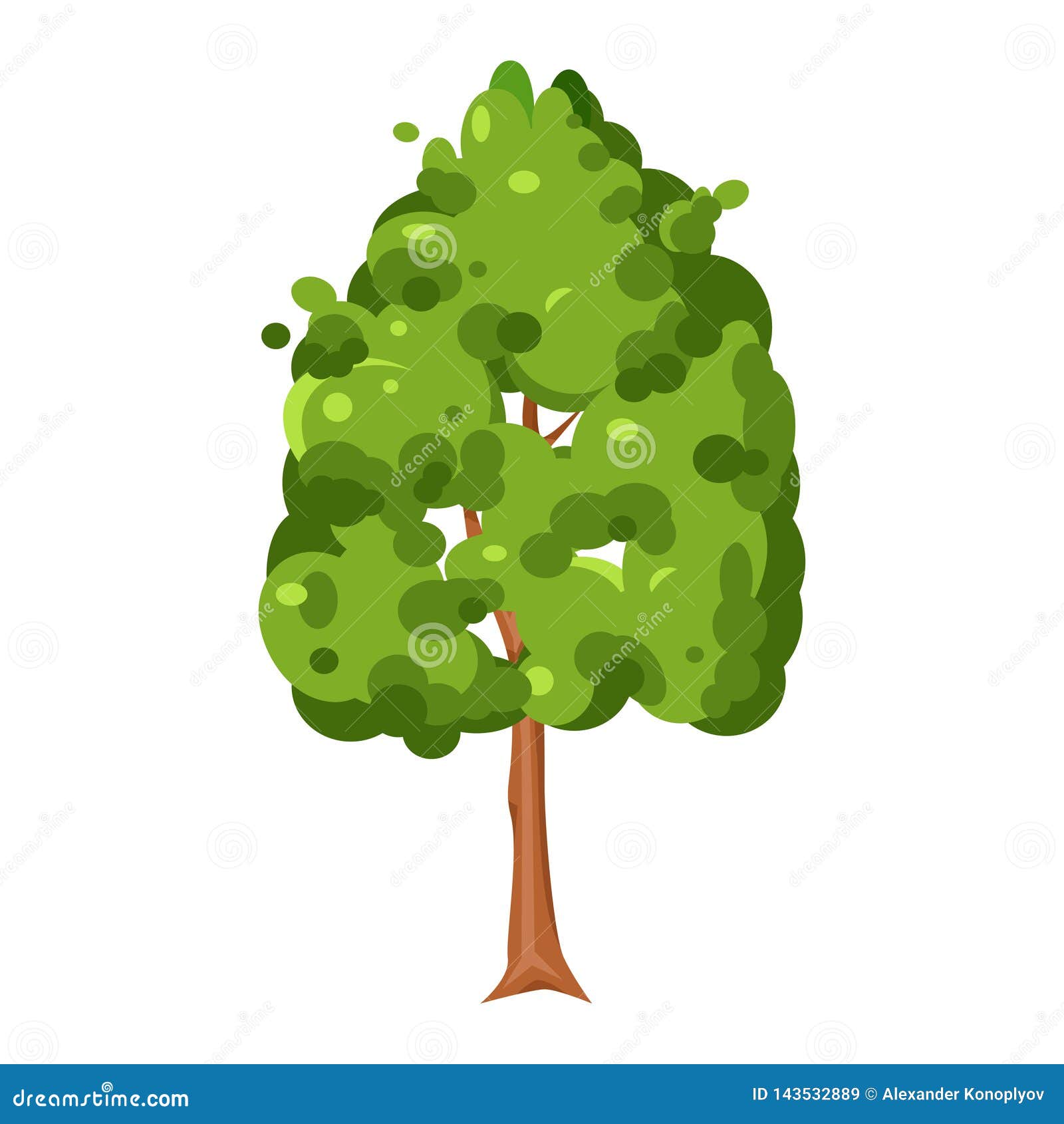 Green Tree Symbol, Creative Element for Park Stock Vector ...
