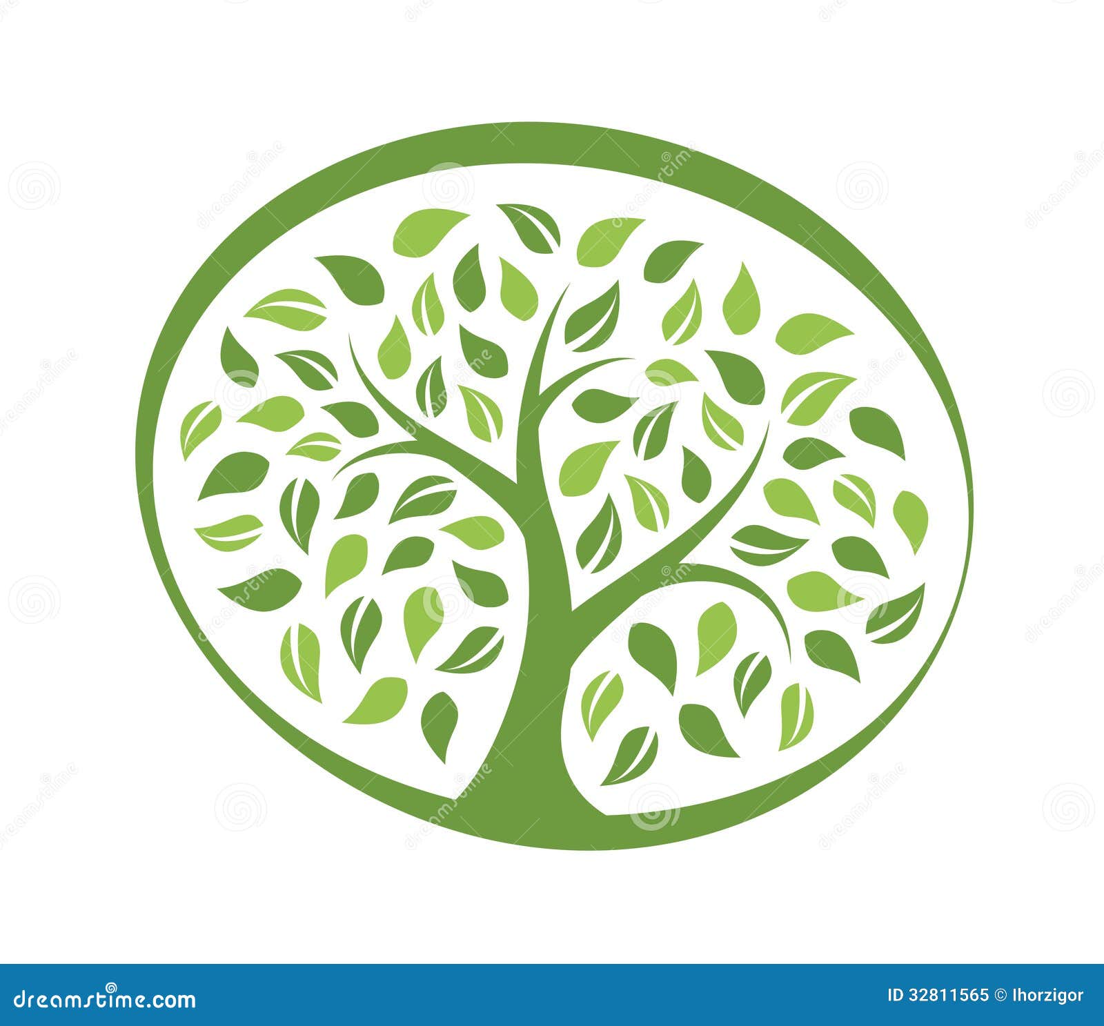 Green tree stock illustration. Illustration of icon, forest - 32811565
