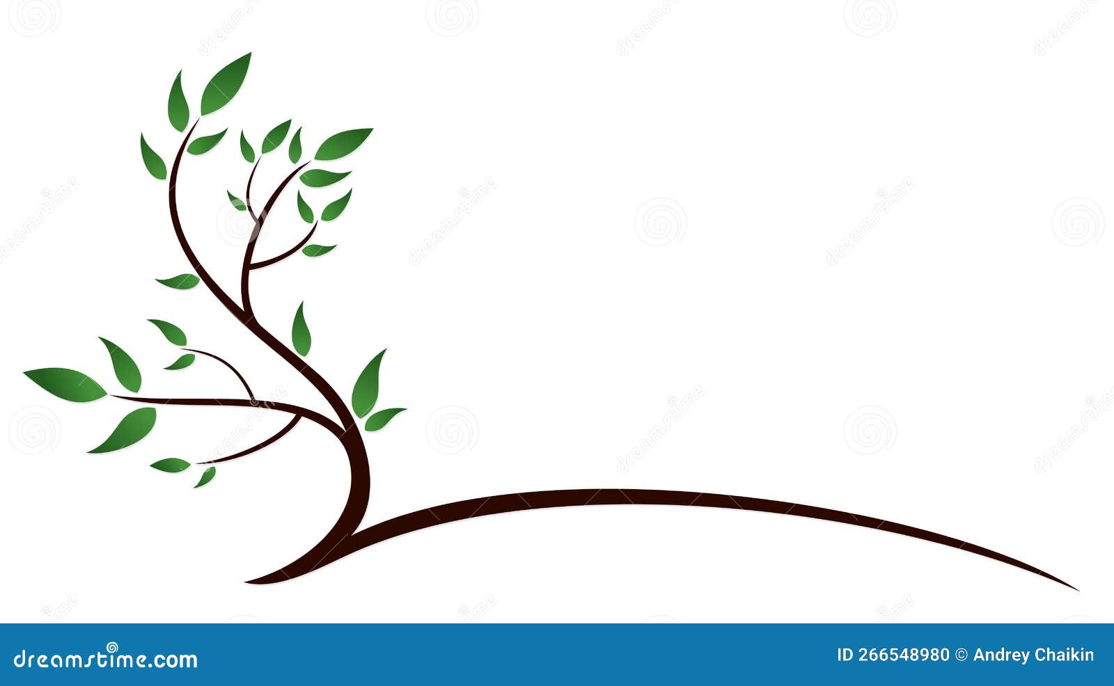 The green tree symbol. stock vector. Illustration of sign - 266548980