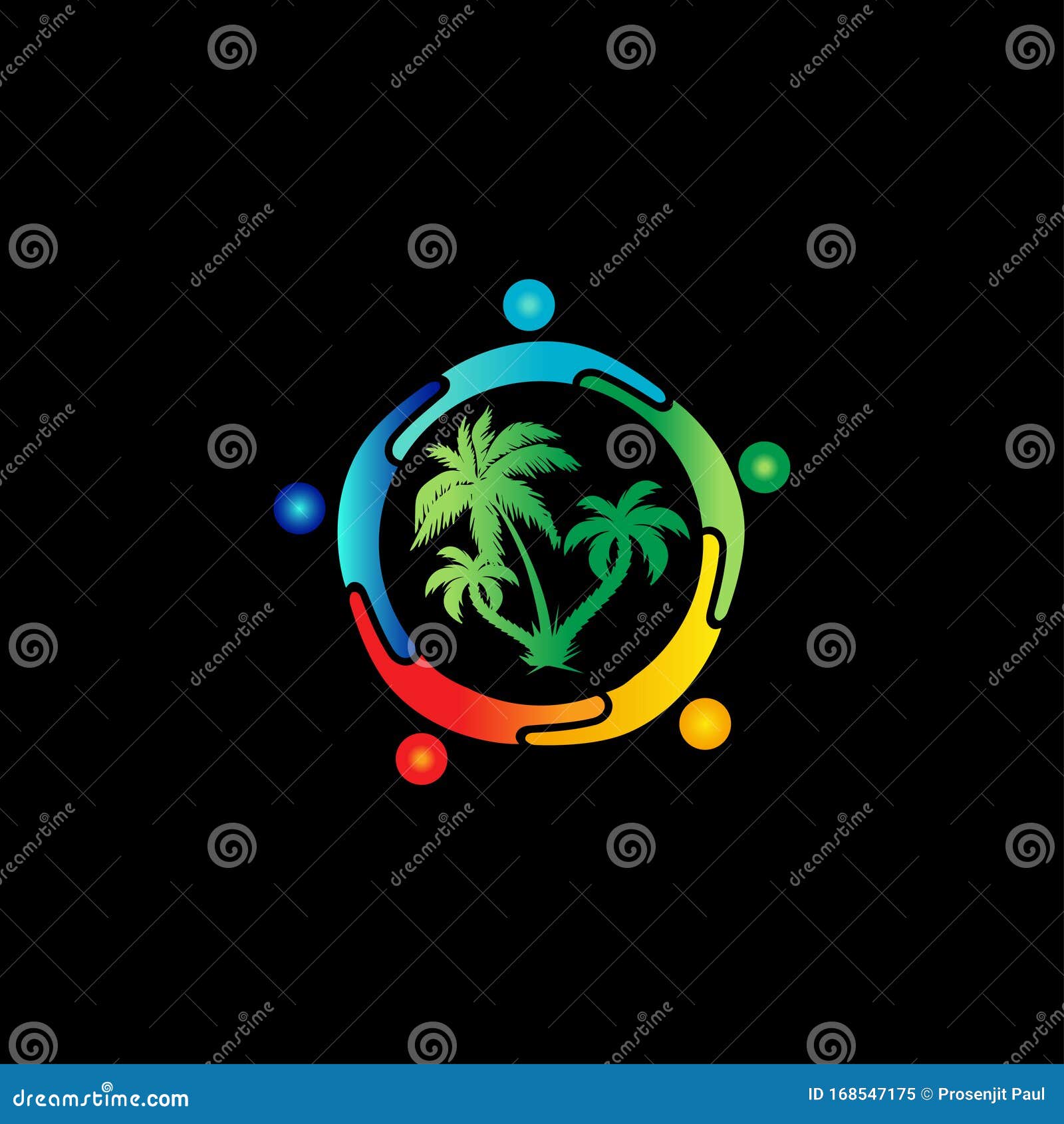 Green Tree Team Logo Vector Design Stock Vector - Illustration of leaf ...