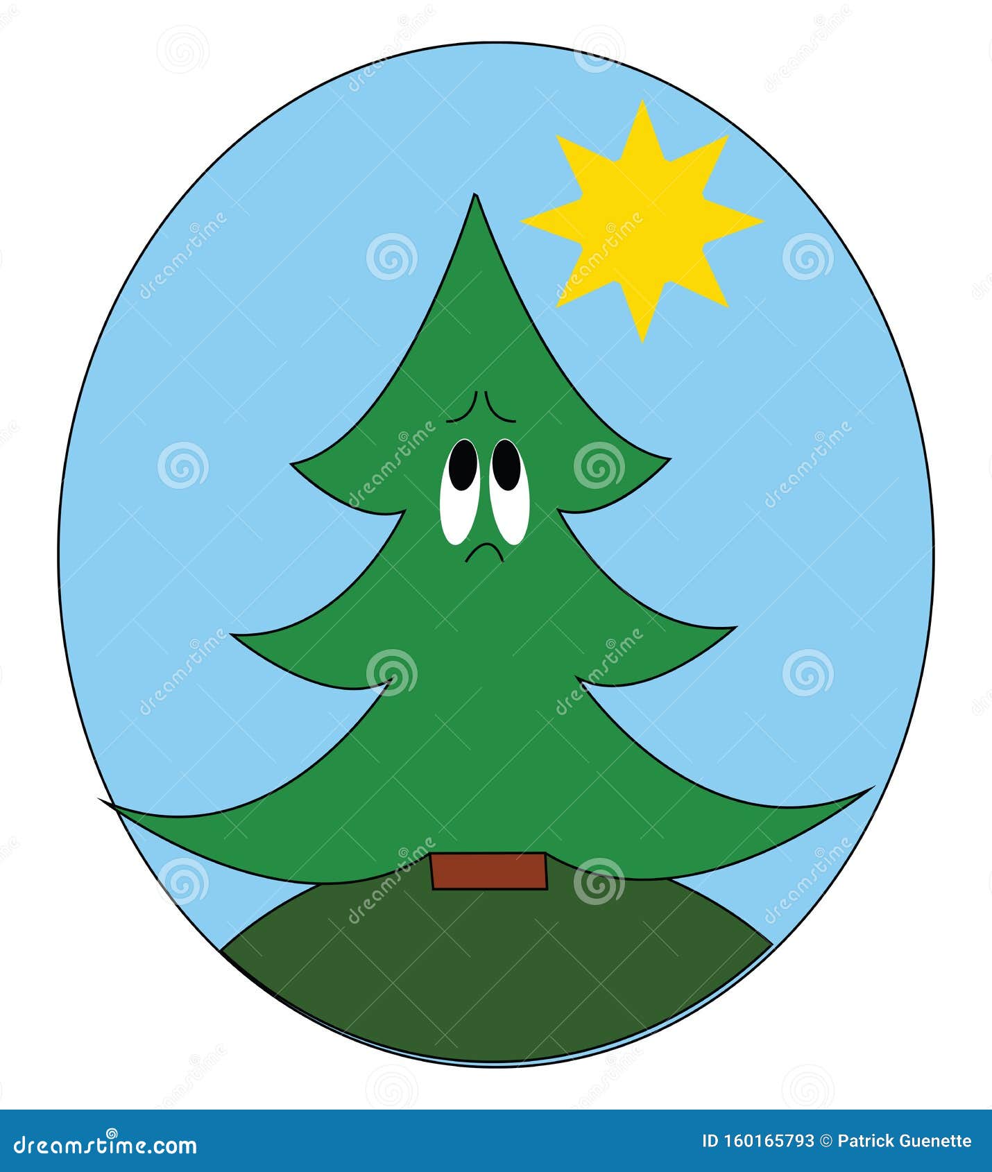 Sad Tree, Vector or Color Illustration Stock Vector - Illustration of ...