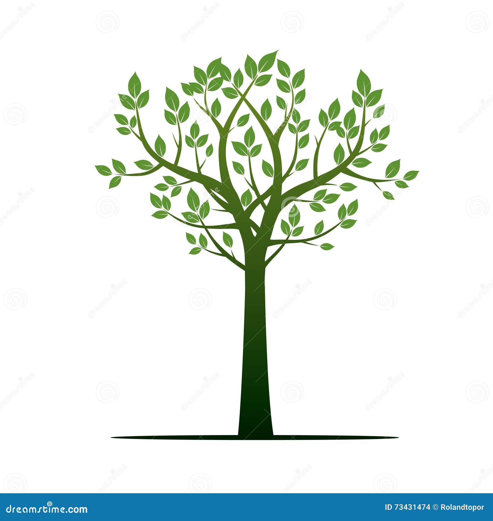 Green Tree. Vector Illustration. Stock Vector - Illustration of style ...