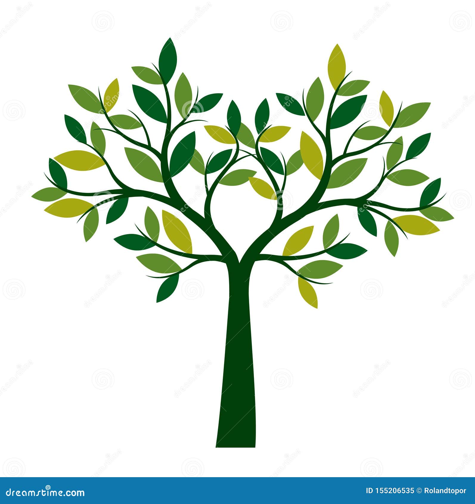 Shape of Green Trees. Vector Illustration Stock Vector - Illustration ...