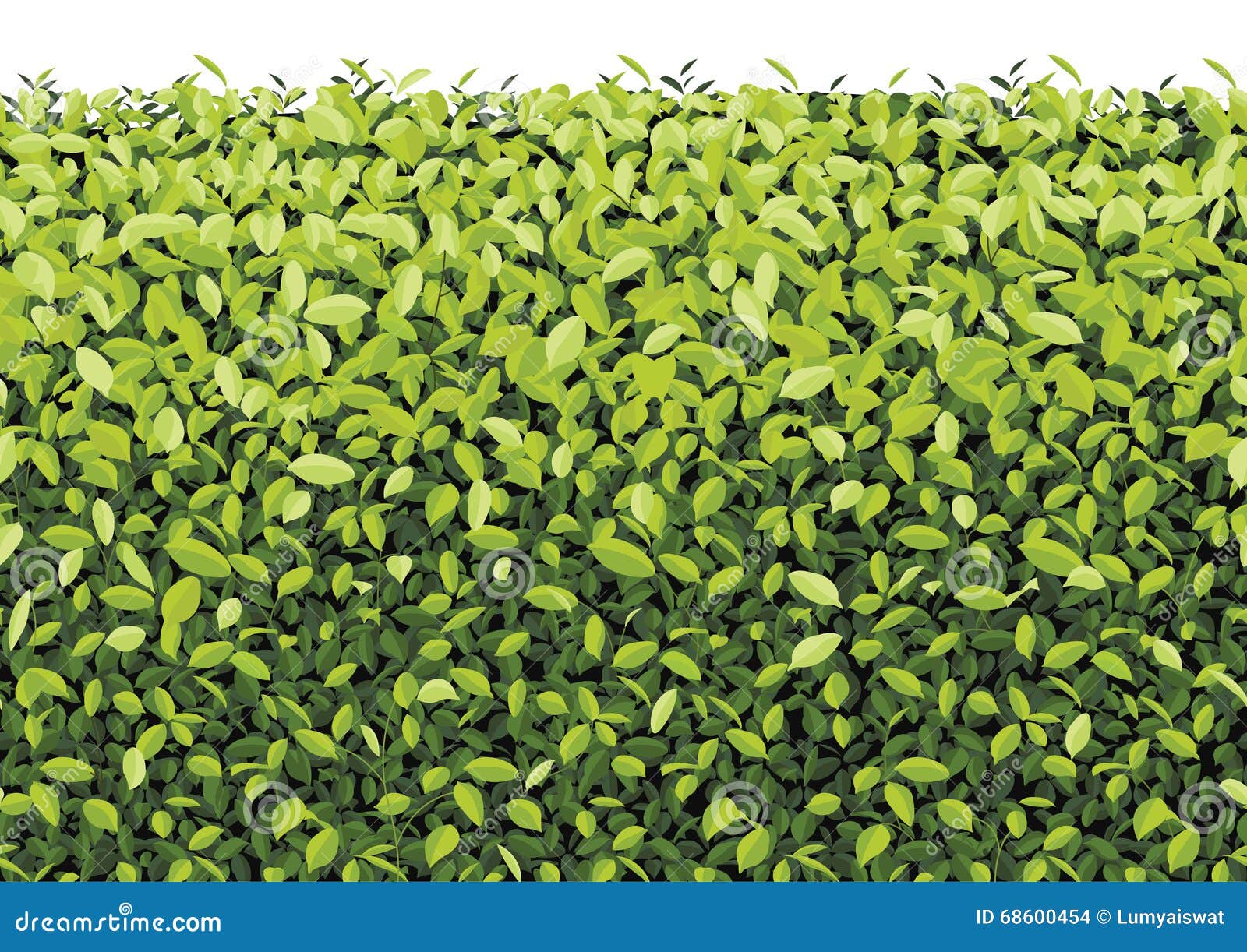 Green Tree Wall on Isolated Vector Stock Vector - Illustration of ...