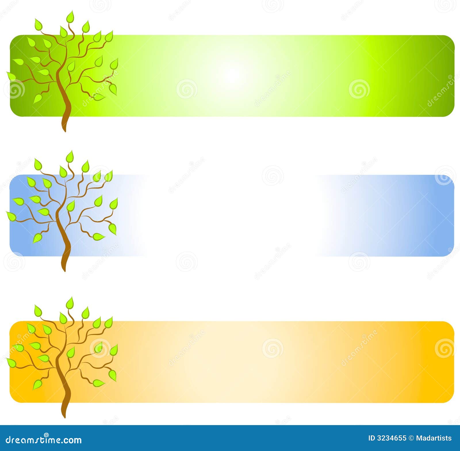 Set With Trees For Your Design. Forest And Hedges. Cartoon Vector ...