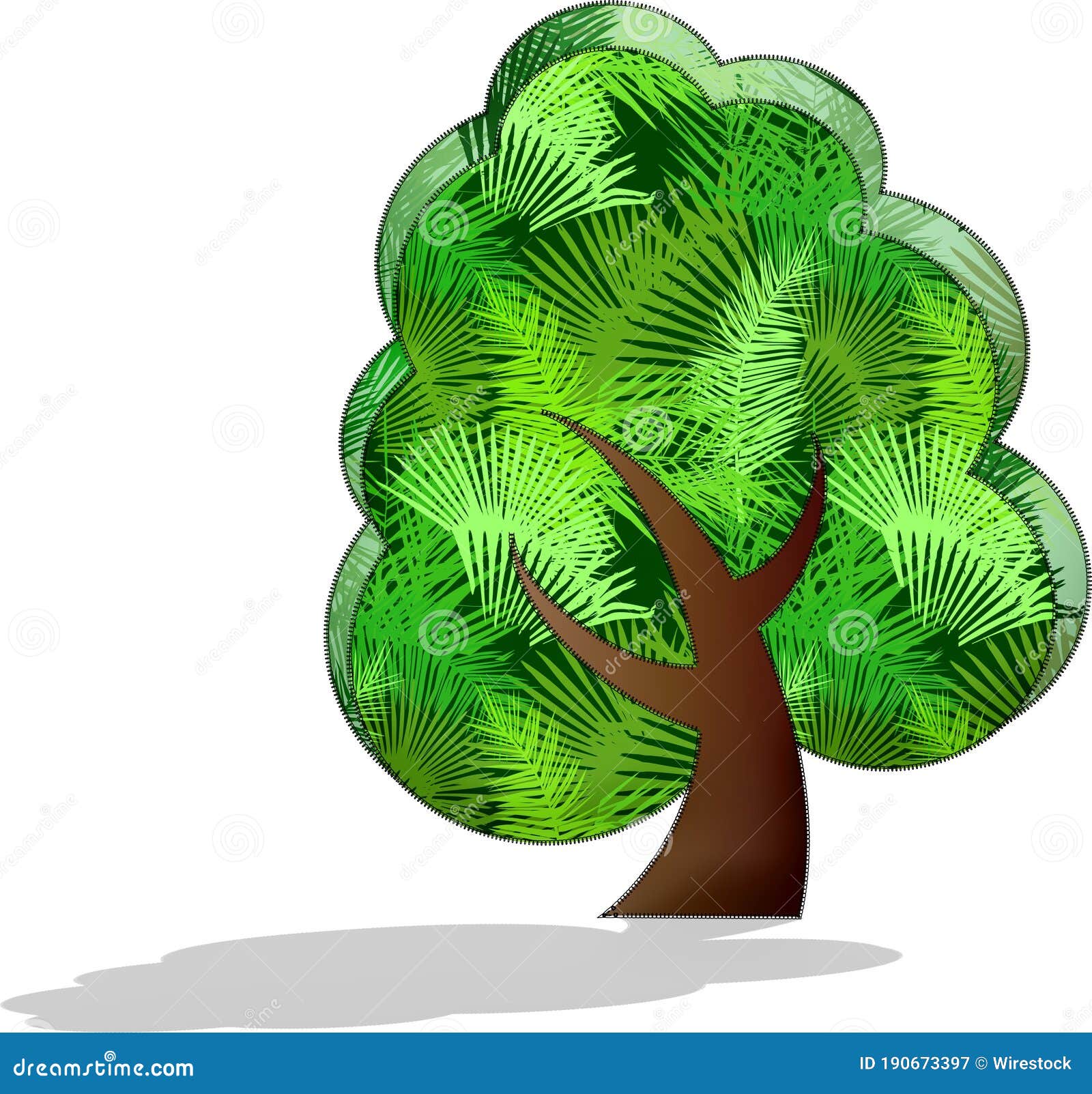 Green Tree on a White Background- Perfect for a Background or Wallpaper ...